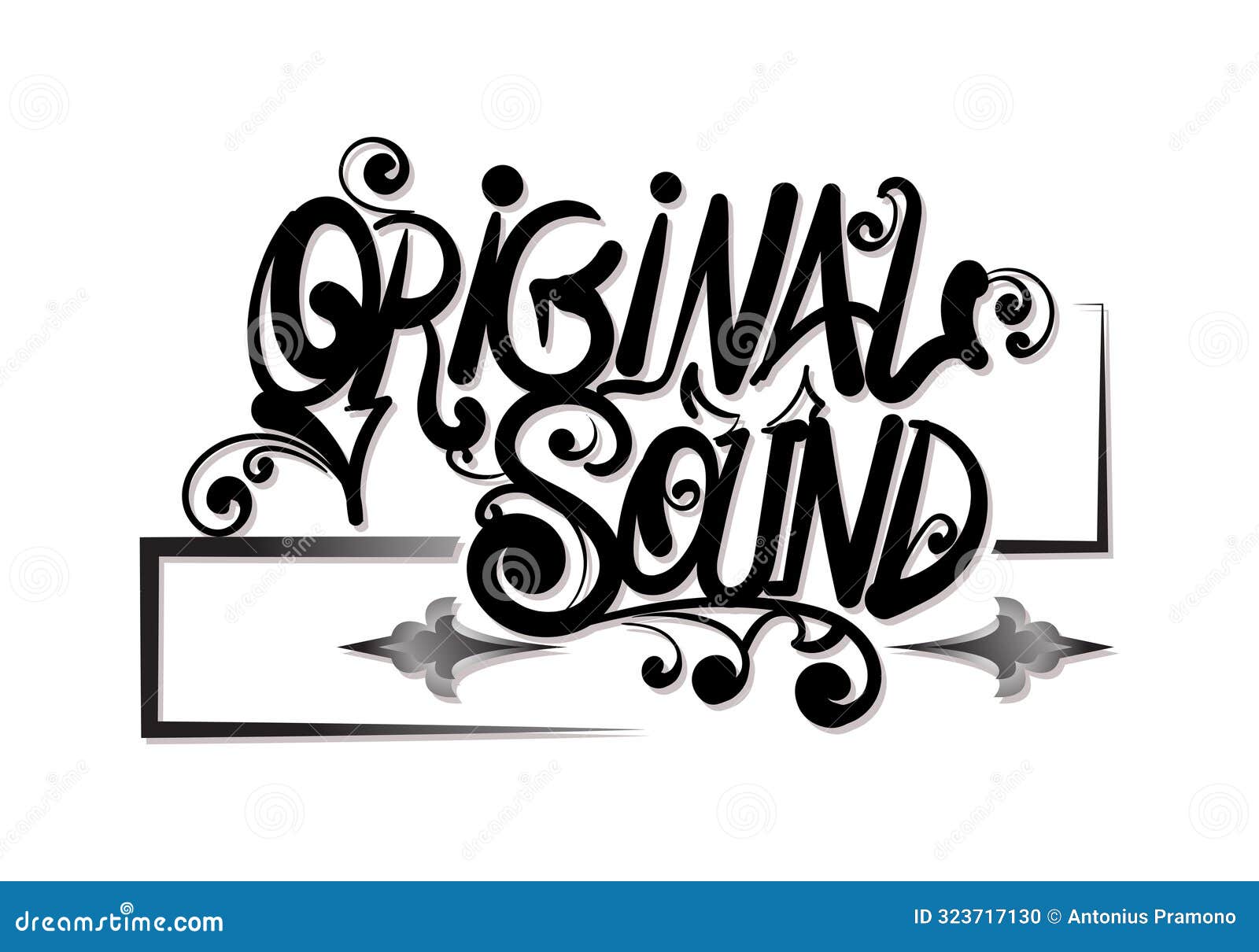 ORIGINAL SOUND Typography Custom Style Design Stock Vector ...