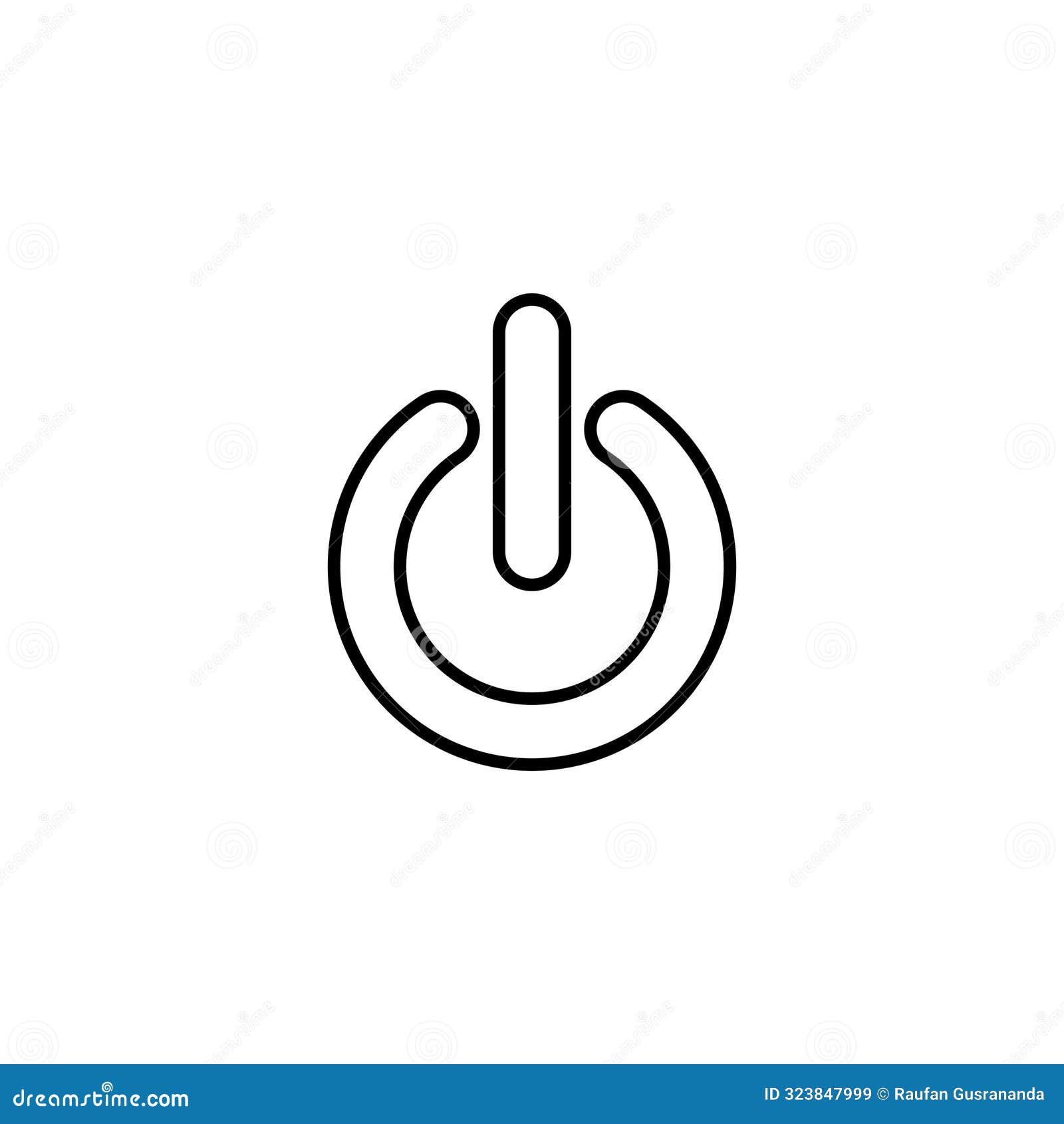 Power Button Icon stock illustration. Illustration of diagram - 323847999