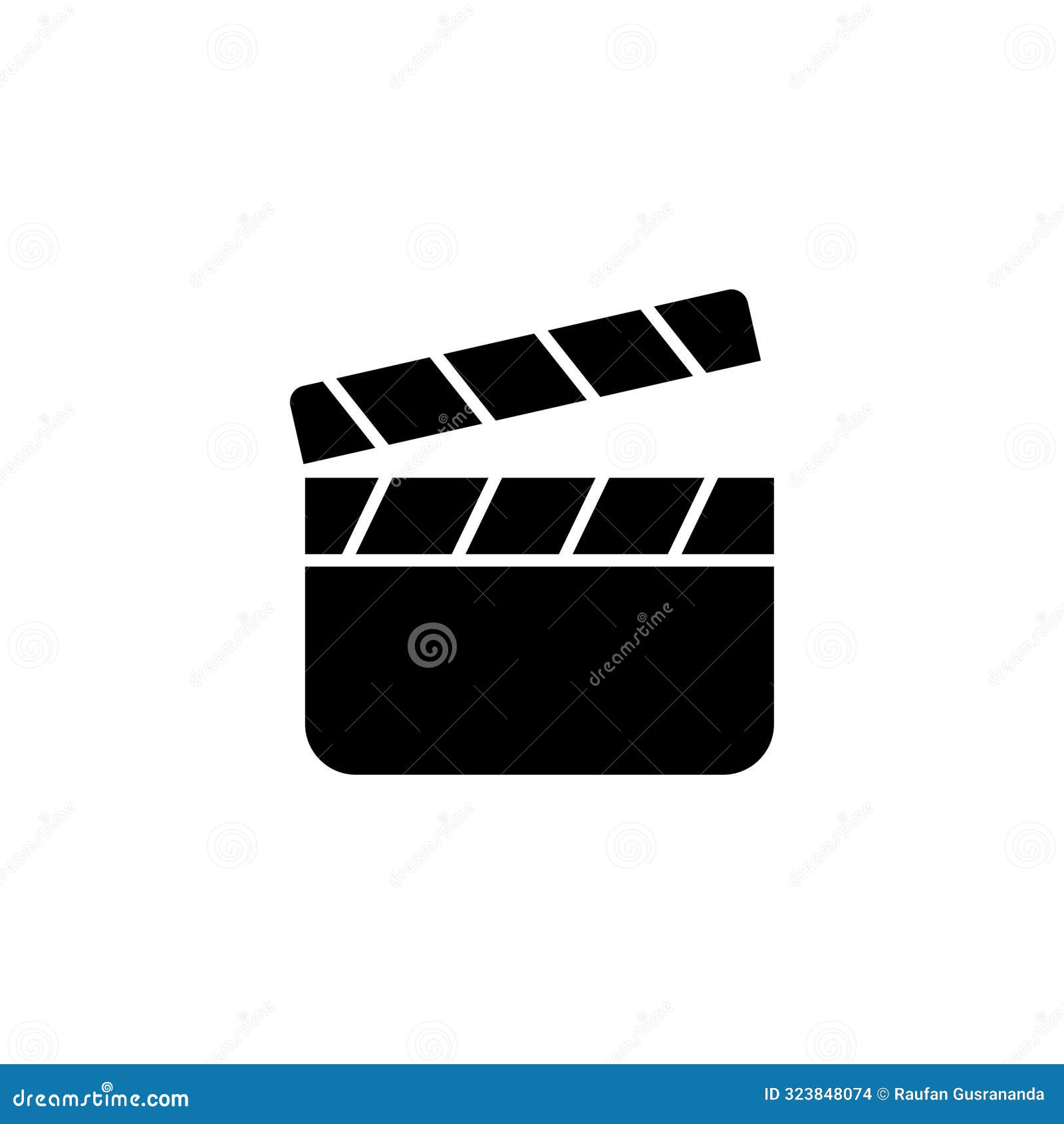 Film Clapper Board Icon stock illustration. Illustration of clothing ...
