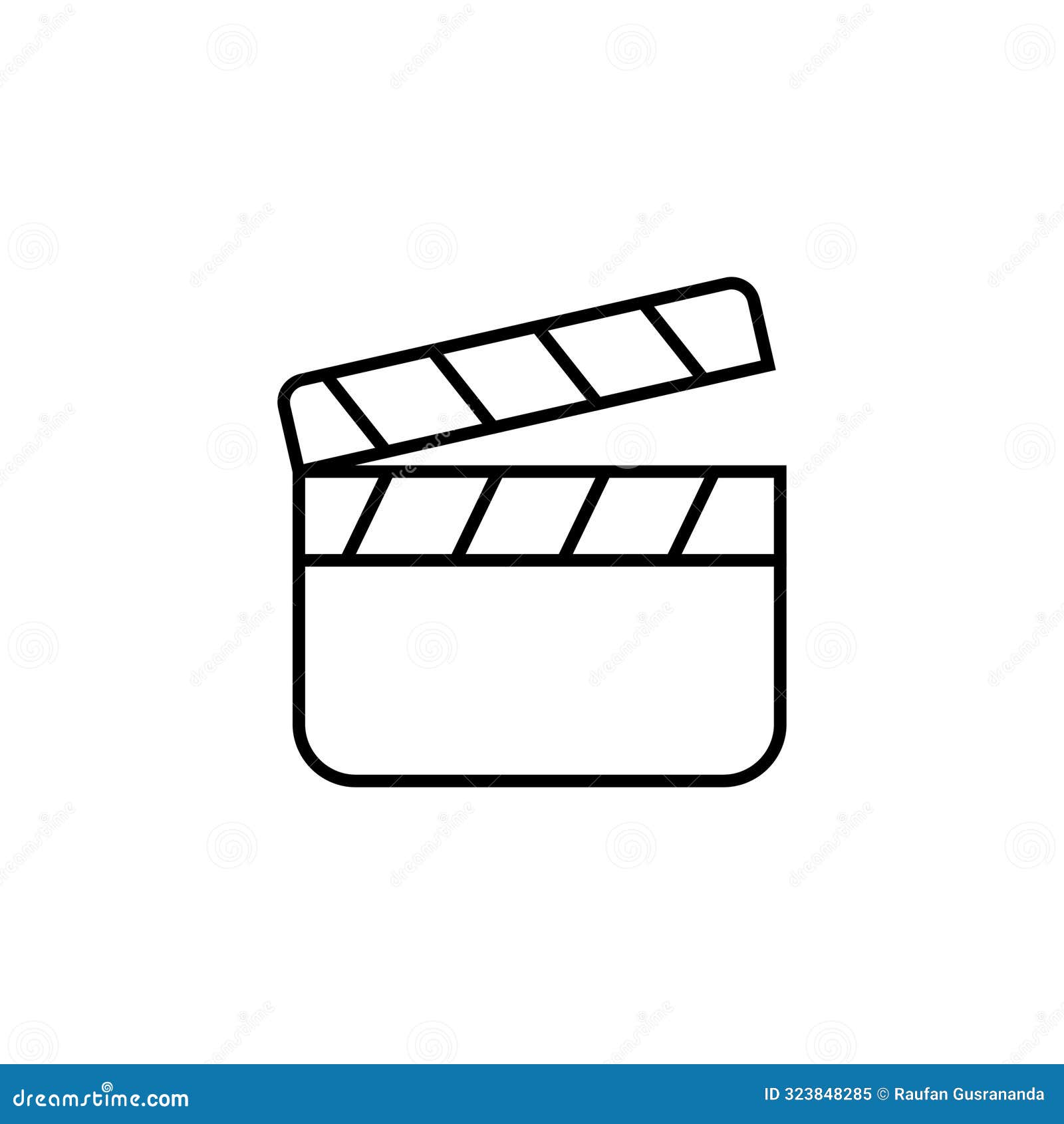 Film Clapper Board Icon stock illustration. Illustration of icon ...