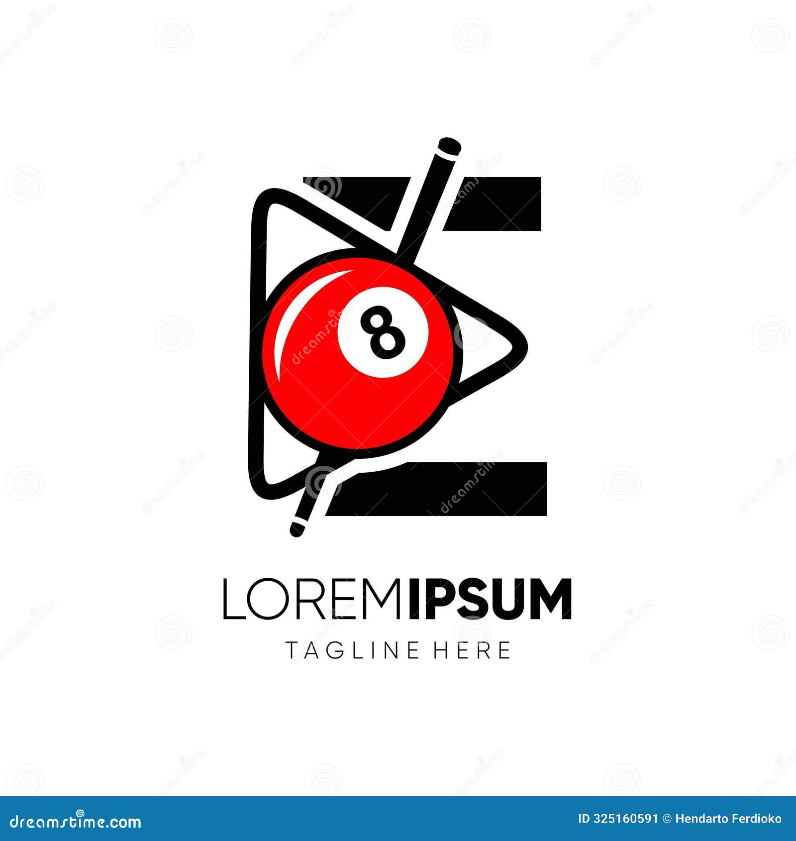 Letter E Initial Billiard Logo Design Vector Icon Graphic Symbol ...