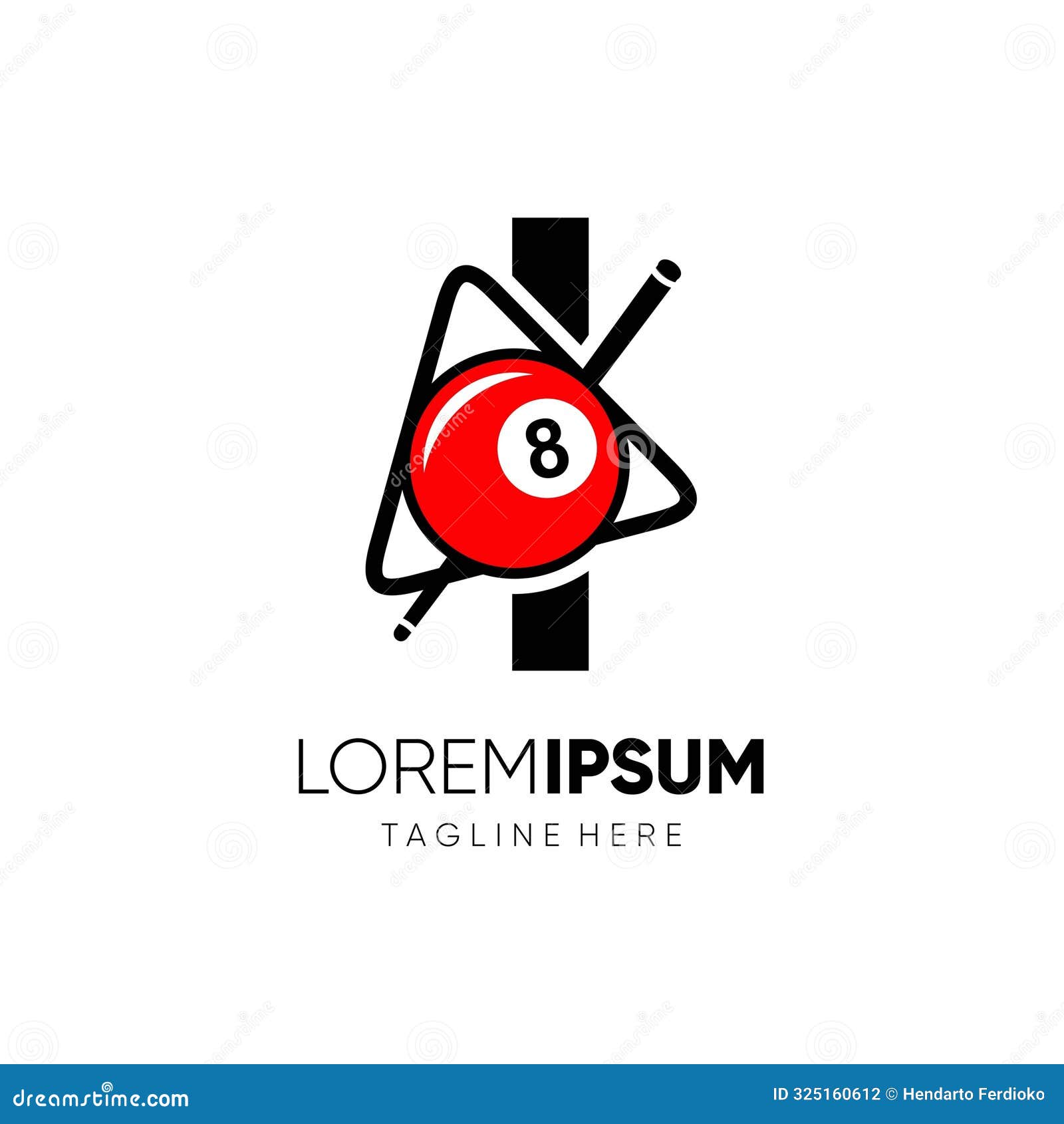 Letter I Initial Billiard Logo Design Vector Icon Graphic Symbol ...