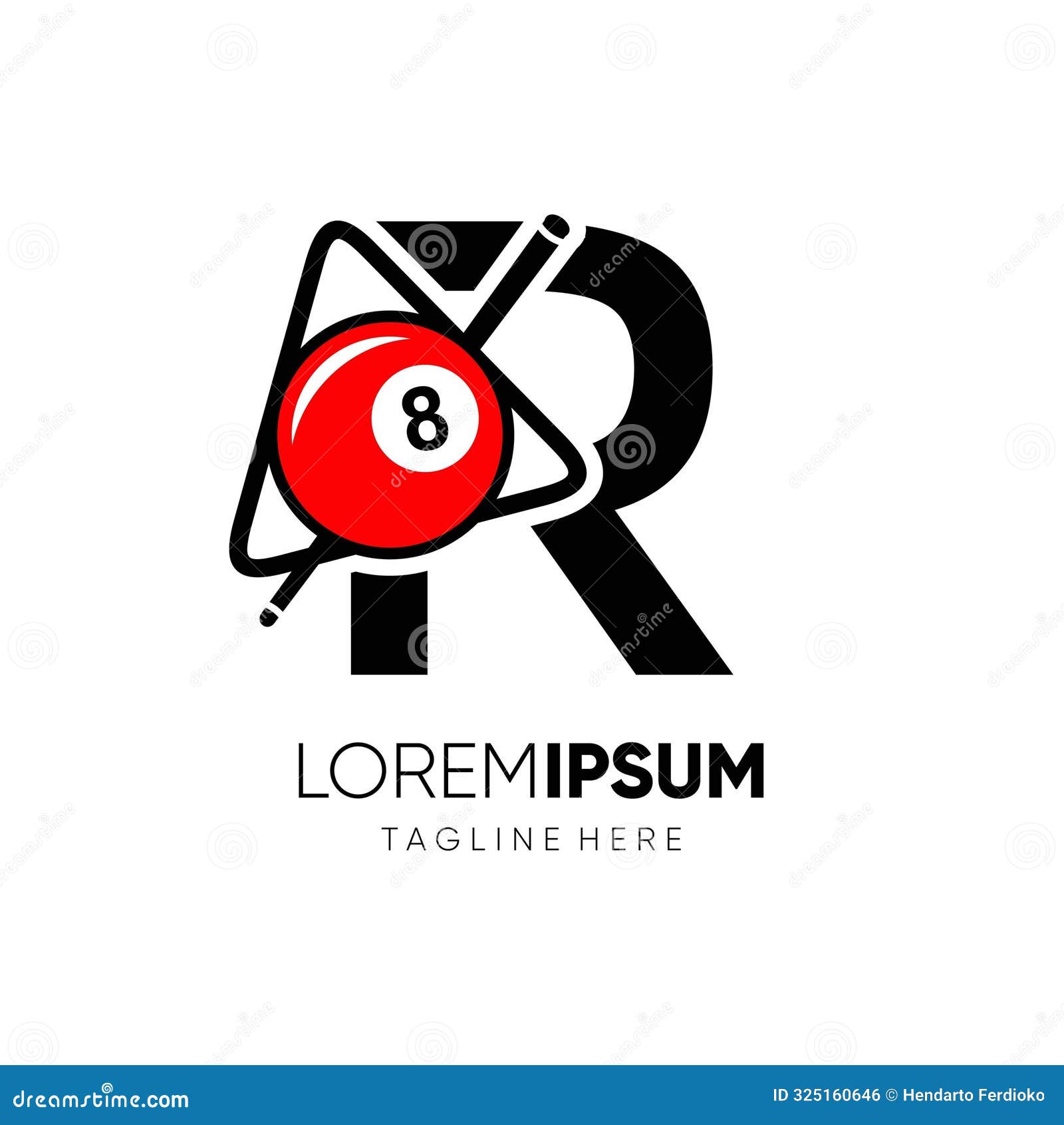 Letter R Initial Billiard Logo Design Vector Icon Graphic Symbol ...