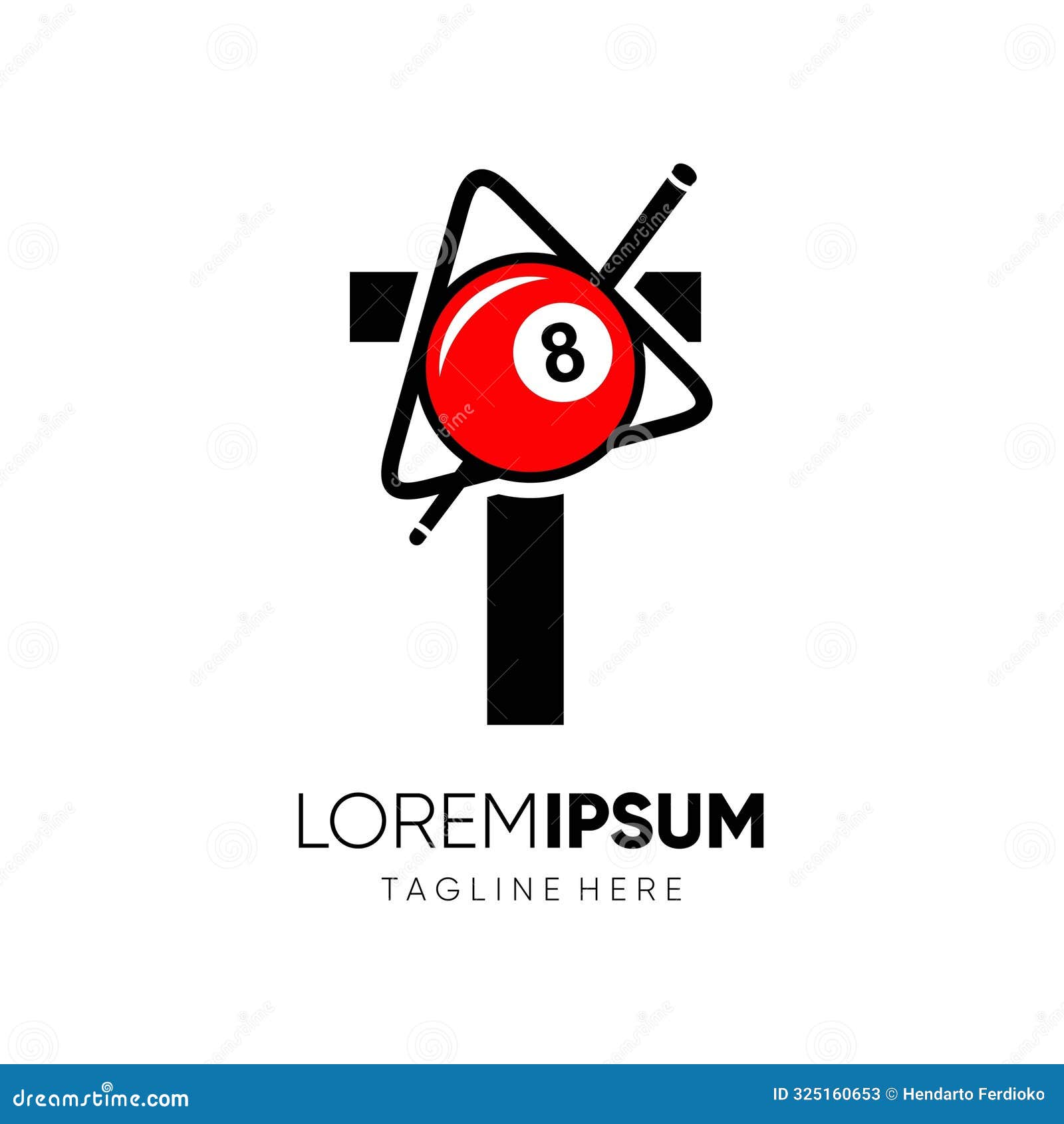 Letter T Initial Billiard Logo Design Vector Icon Graphic Symbol ...