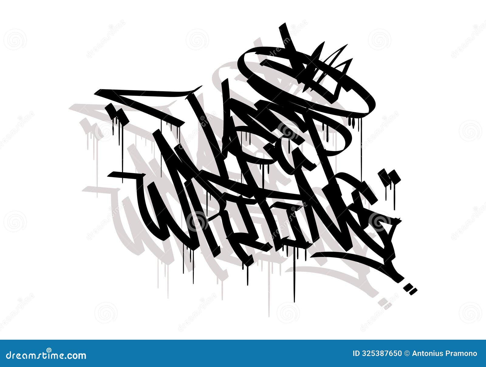 KEEP WRITING Graffiti Tag Style Design Stock Illustration ...