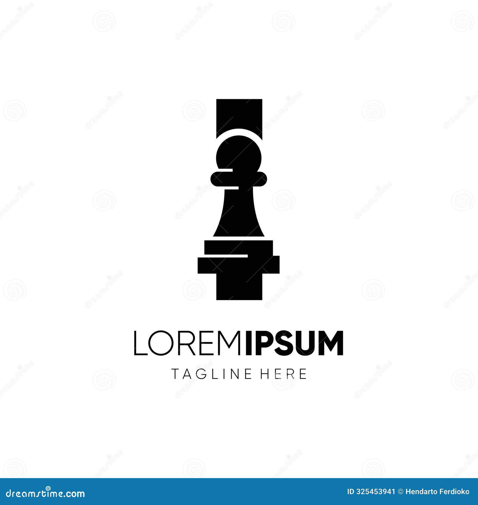 Letter I Pawn Chess Logo Design Vector Icon Graphic Emblem Symbol ...