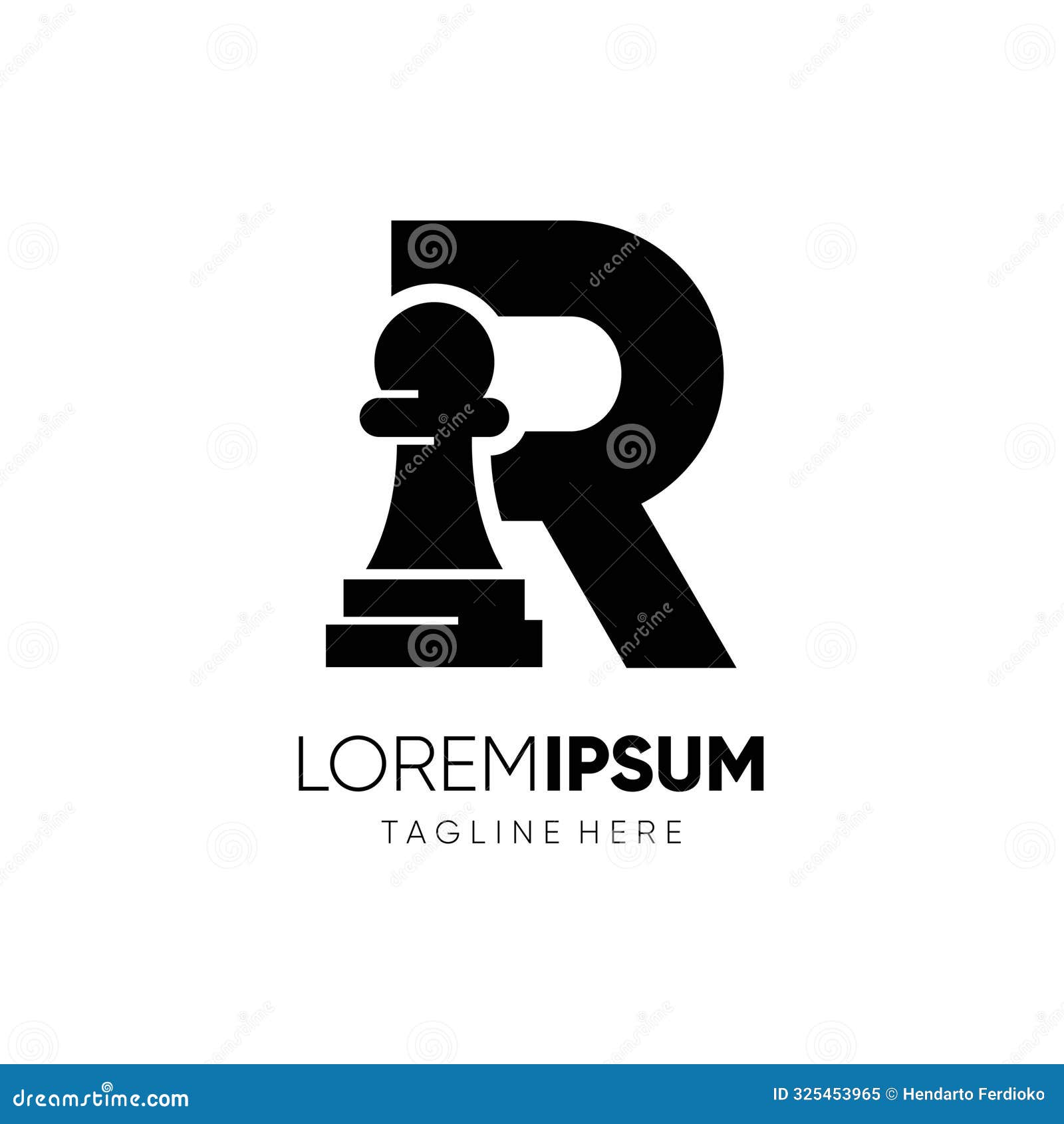 Letter R Pawn Chess Logo Design Vector Icon Graphic Emblem Symbol ...