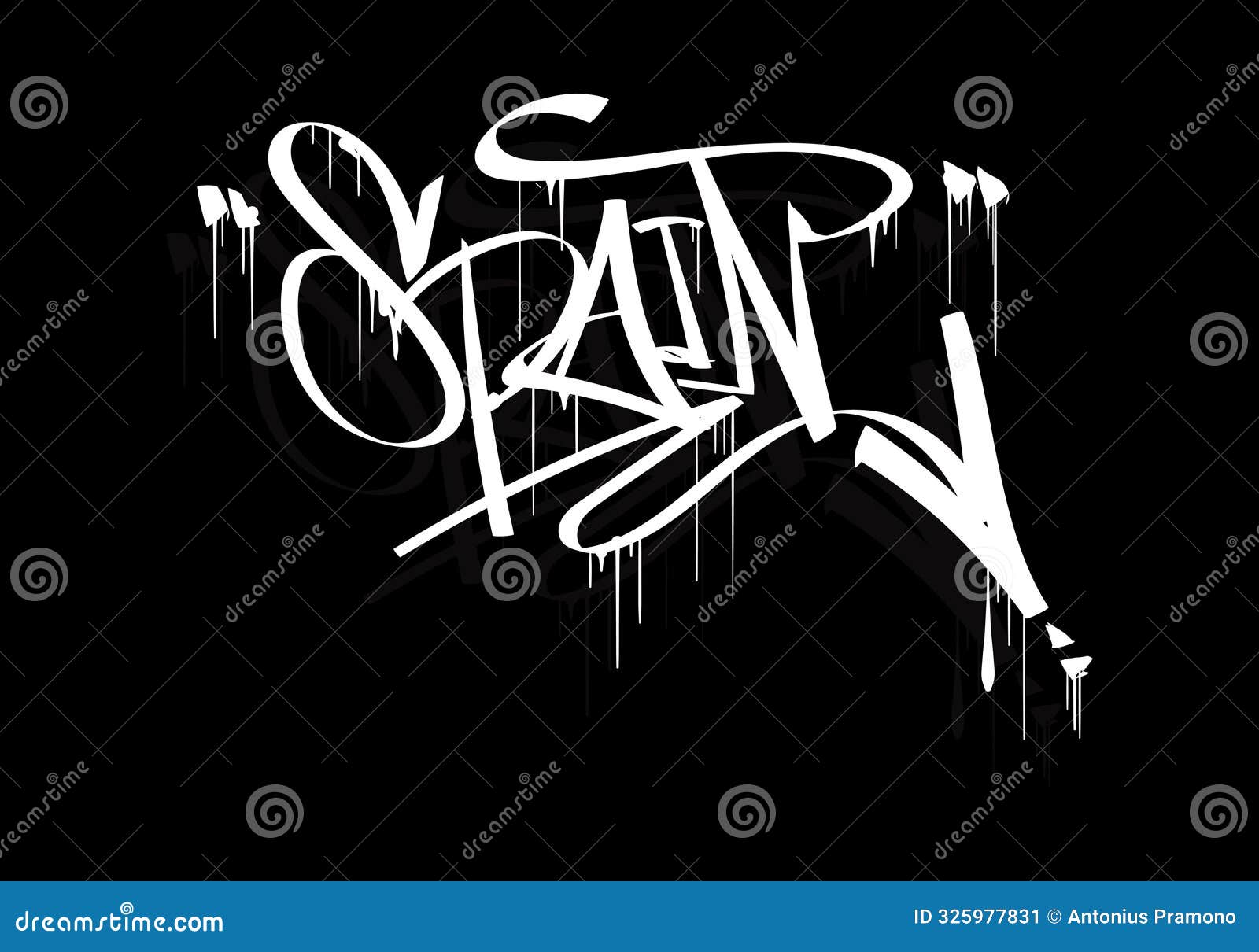 SPAIN Graffiti Tag Style Design Stock Illustration - Illustration of ...