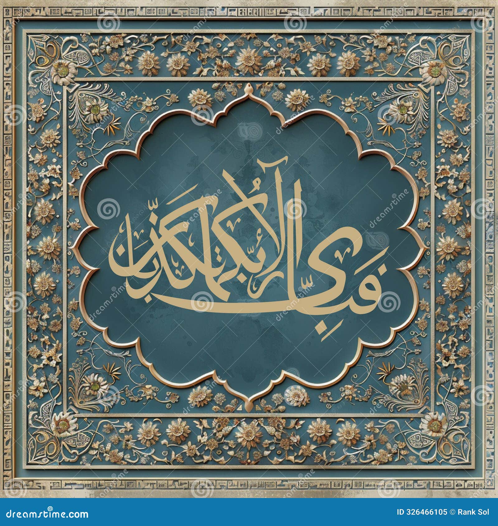 Arabic Calligraphy Ayat Fabi Ayyi Ala Rabbikuma Tukazziban Stock ...