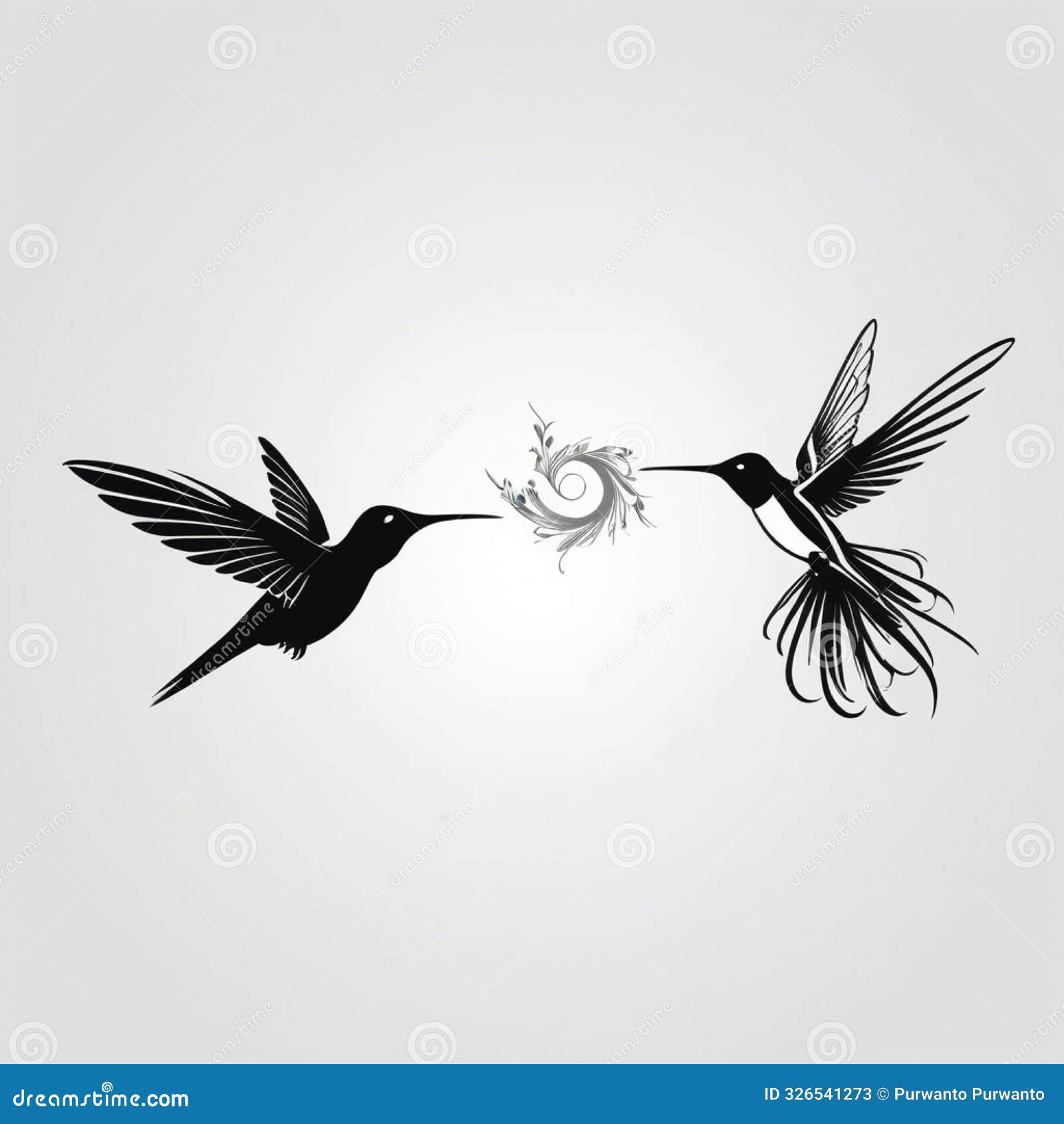 Exclusive Two Flying Birds Logo Design Template Illustration Stock ...