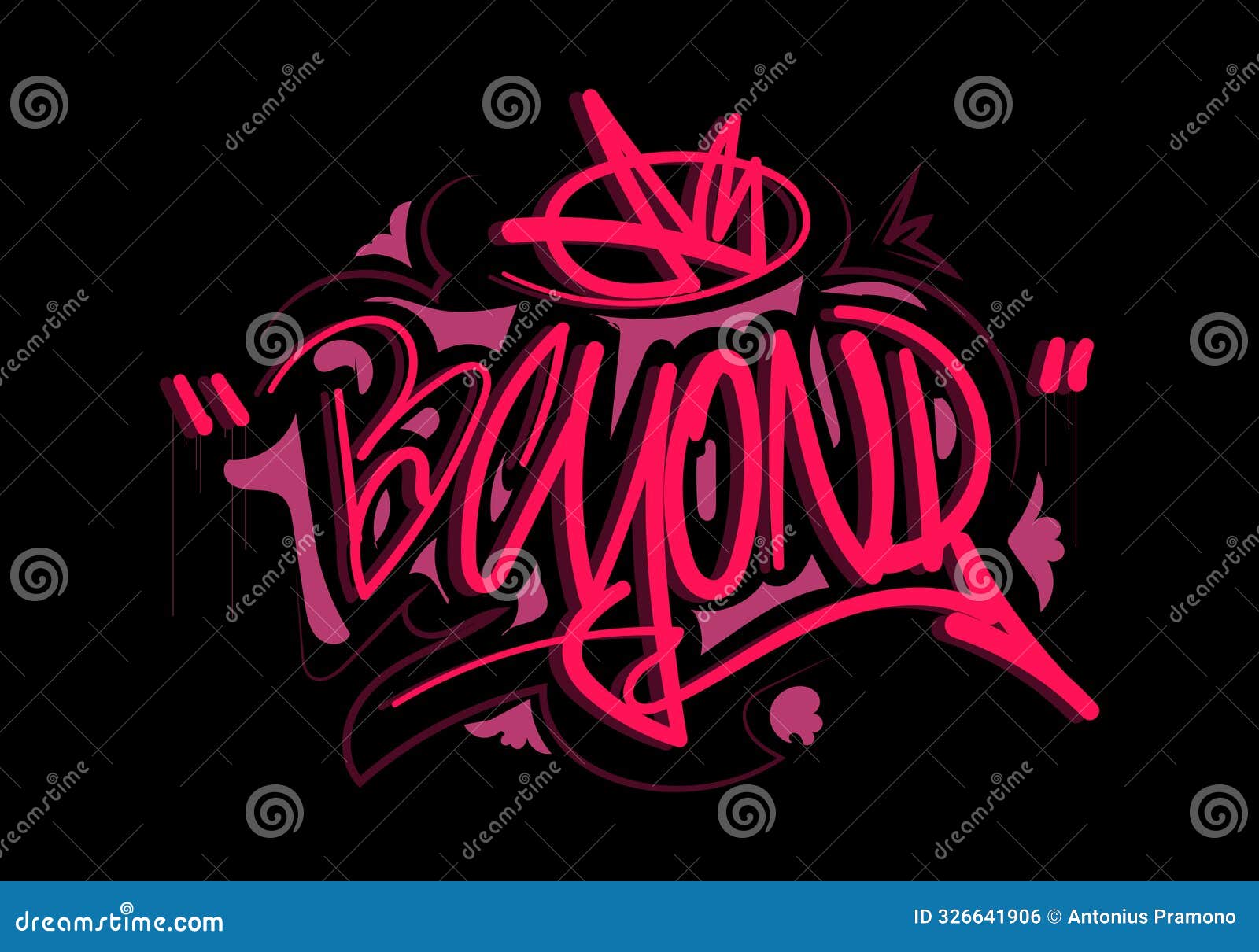 BEYOND Lettering Word Style Design Stock Vector - Illustration of ...
