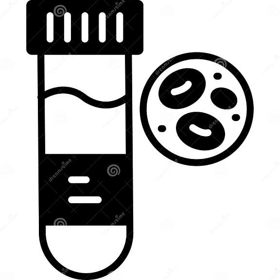 Blood Test Illustration with Isolated Background in Glyph Style Stock ...