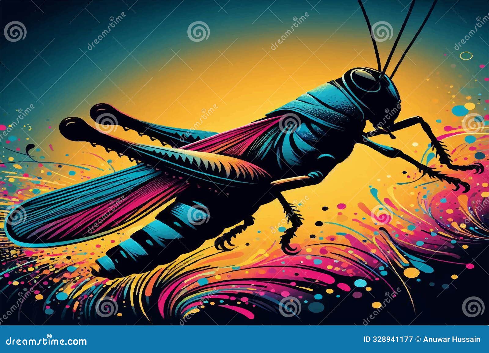 Grasshopper vector art stock illustration. Illustration of clothing ...