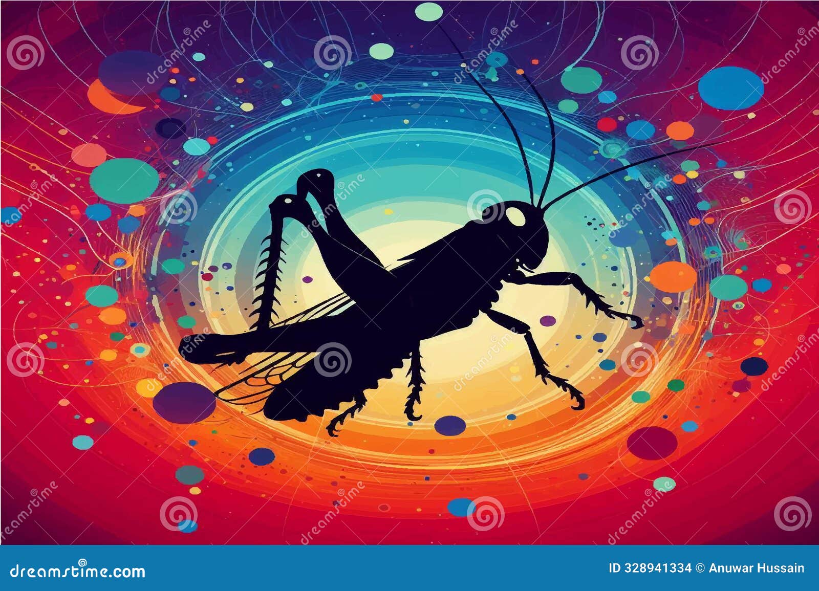 Grasshopper vector art stock illustration. Illustration of grasshopper ...
