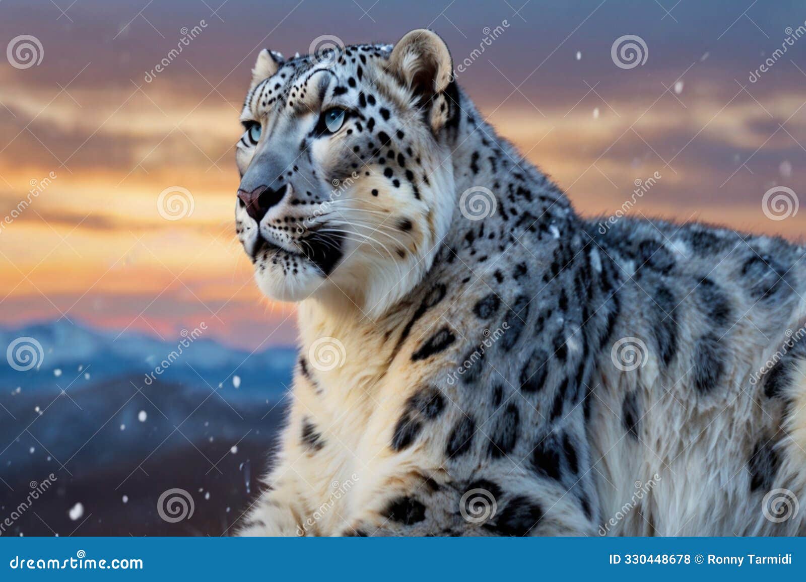 Snow Leopard Looking at Camera Stock Photo - Image of leopard ...