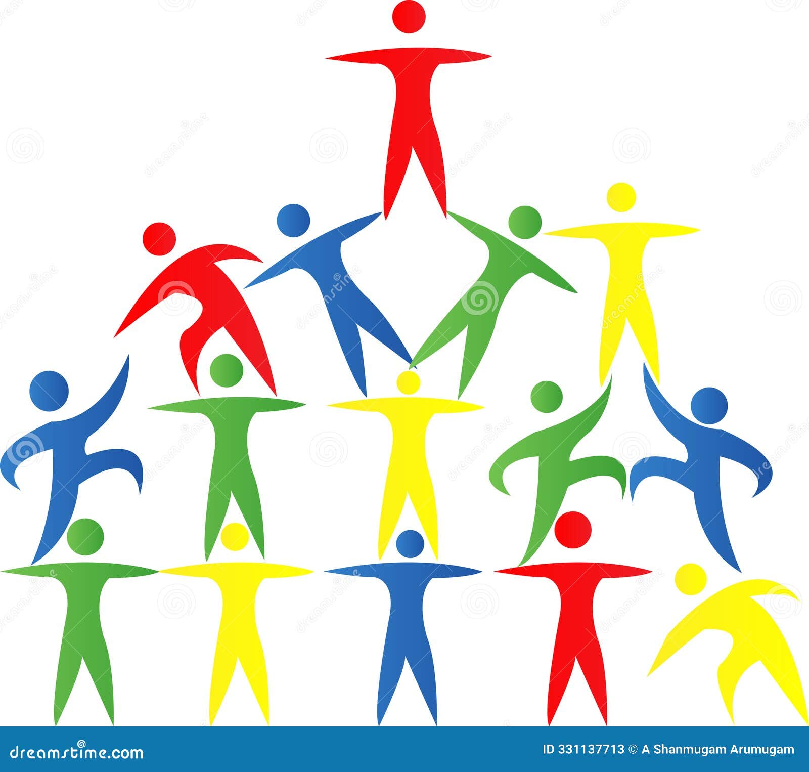 Team Work and Bonding Logo Design Stock Illustration - Illustration of ...