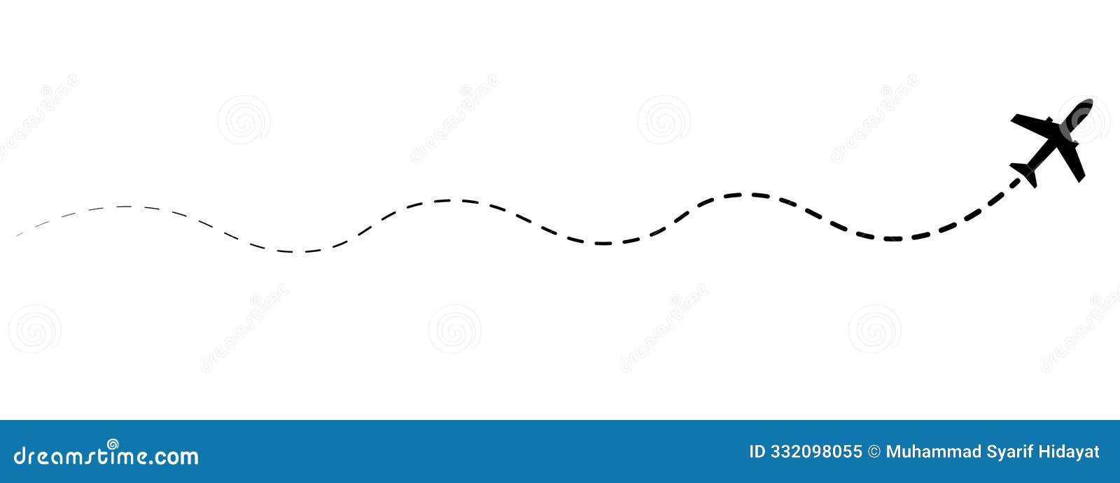 Airplane trail line trace stock vector. Illustration of presentation ...