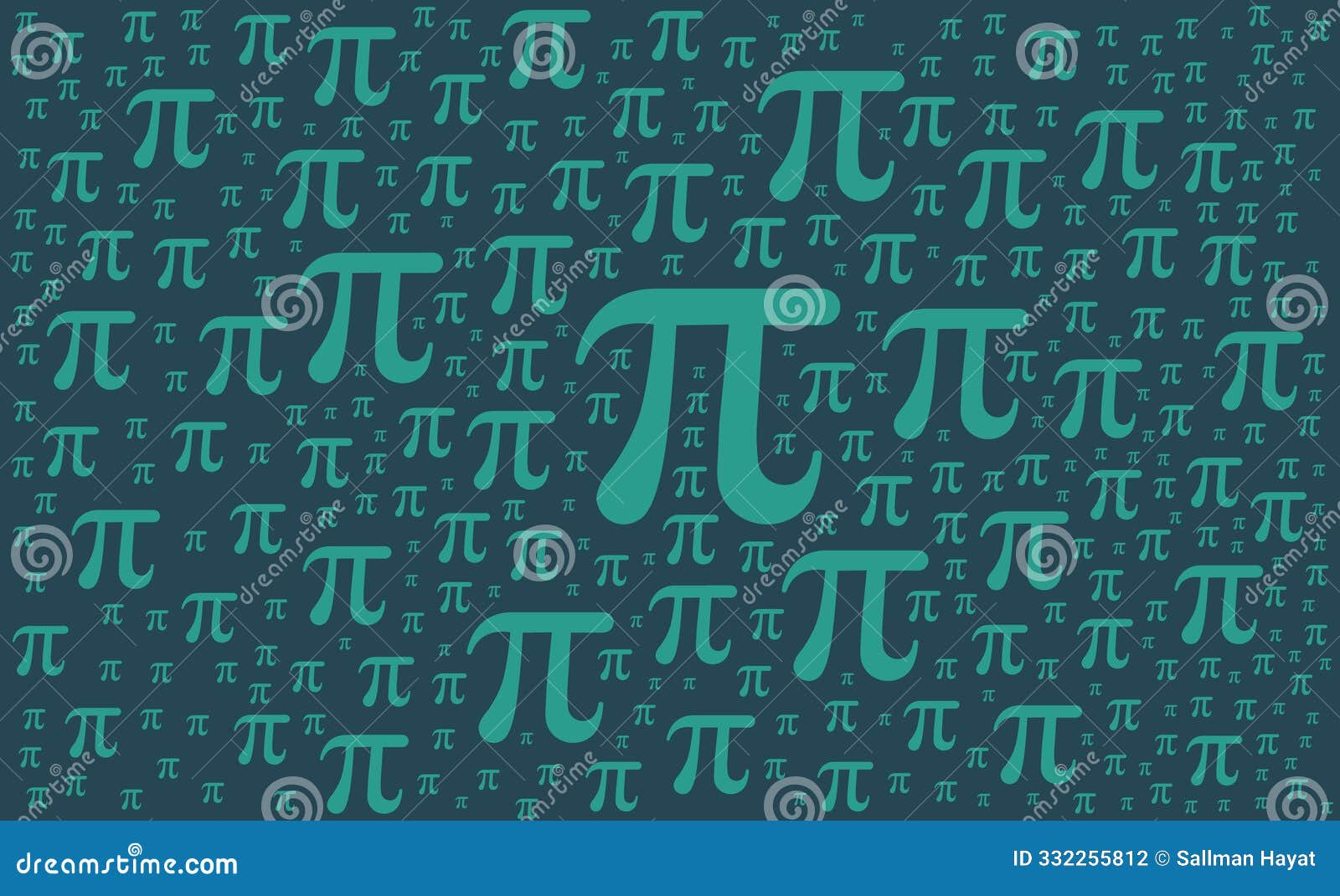Pi Abstract Background Design. Happy Pi Day Illustration Template Stock ...