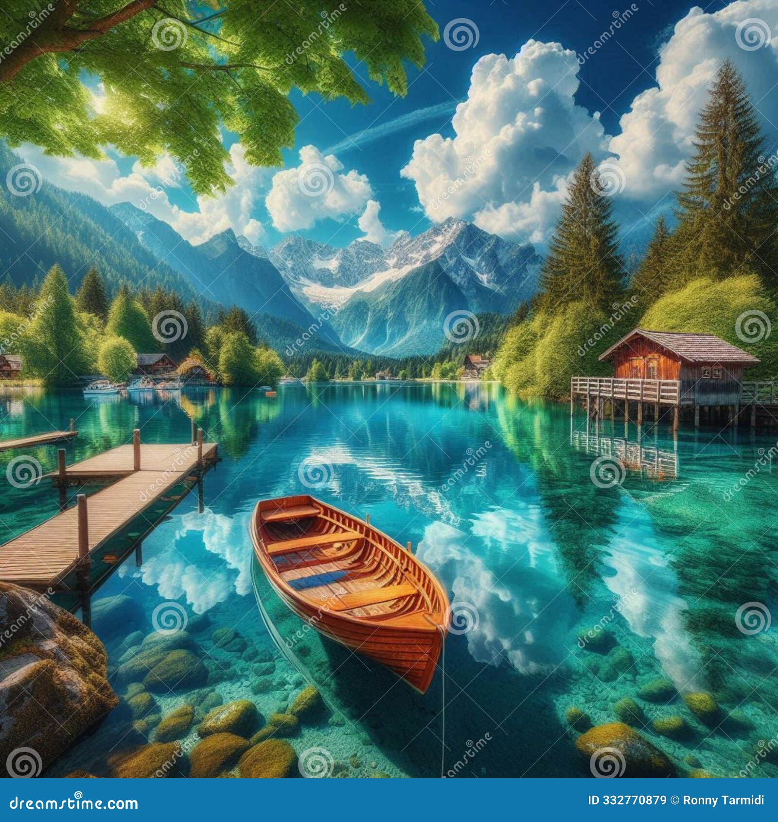 A Basic Scenery With A Helicopter Flying Above Is Portrayed In A Sketch ...