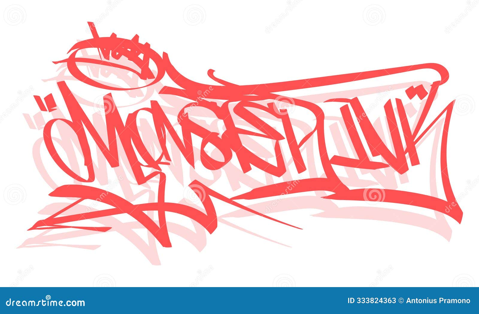 MONSTER INK Graffiti Tag Style Design Stock Illustration - Illustration ...