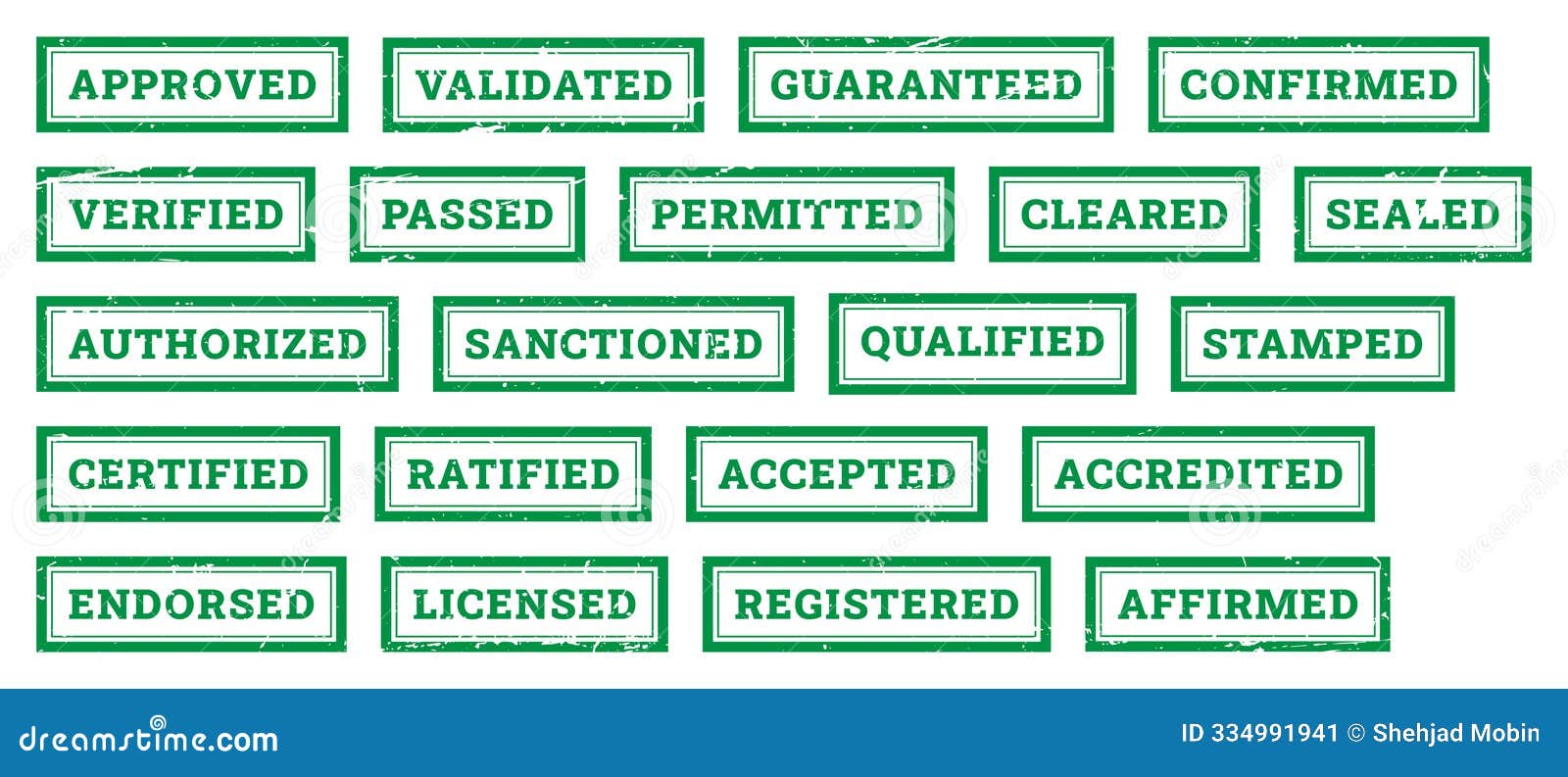 Green Approved Stamp Design Element Stock Illustration - Illustration ...