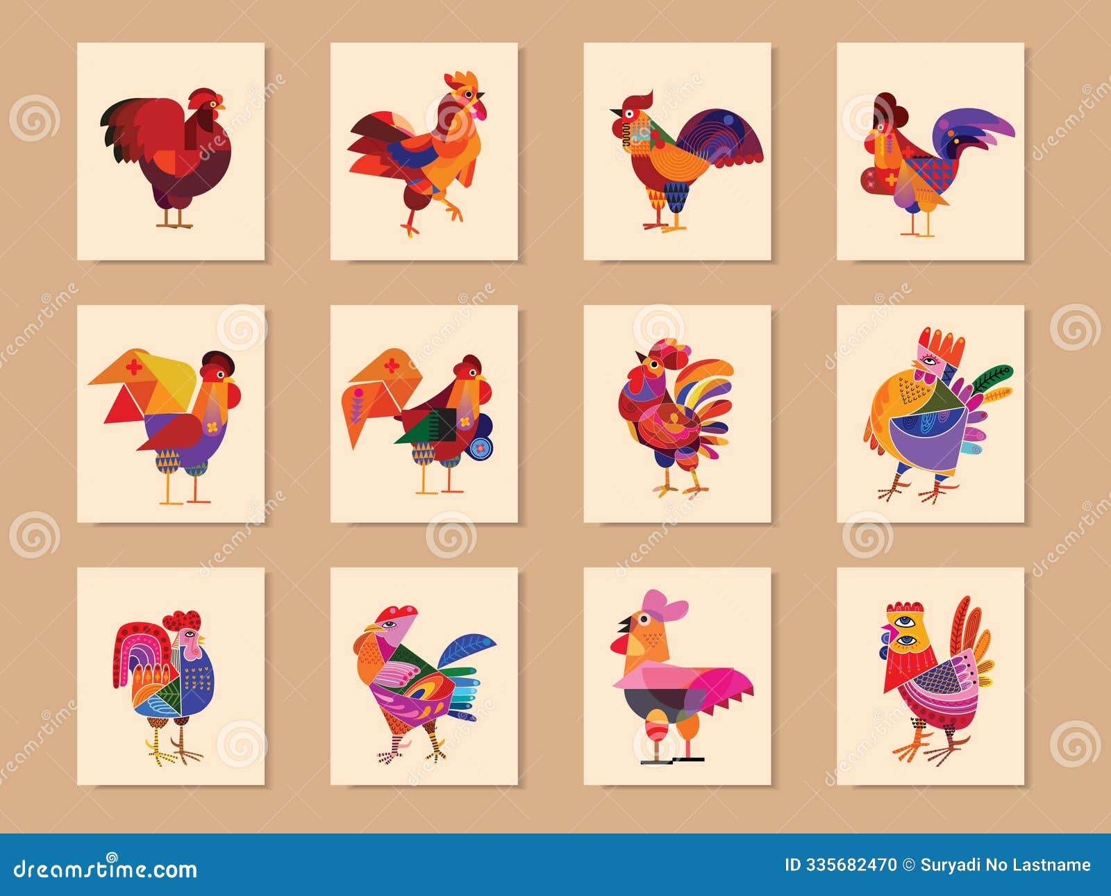 Abstract Chicken Hen Rooster Sketch Doodle Hand Drawn Vector. Stock ...