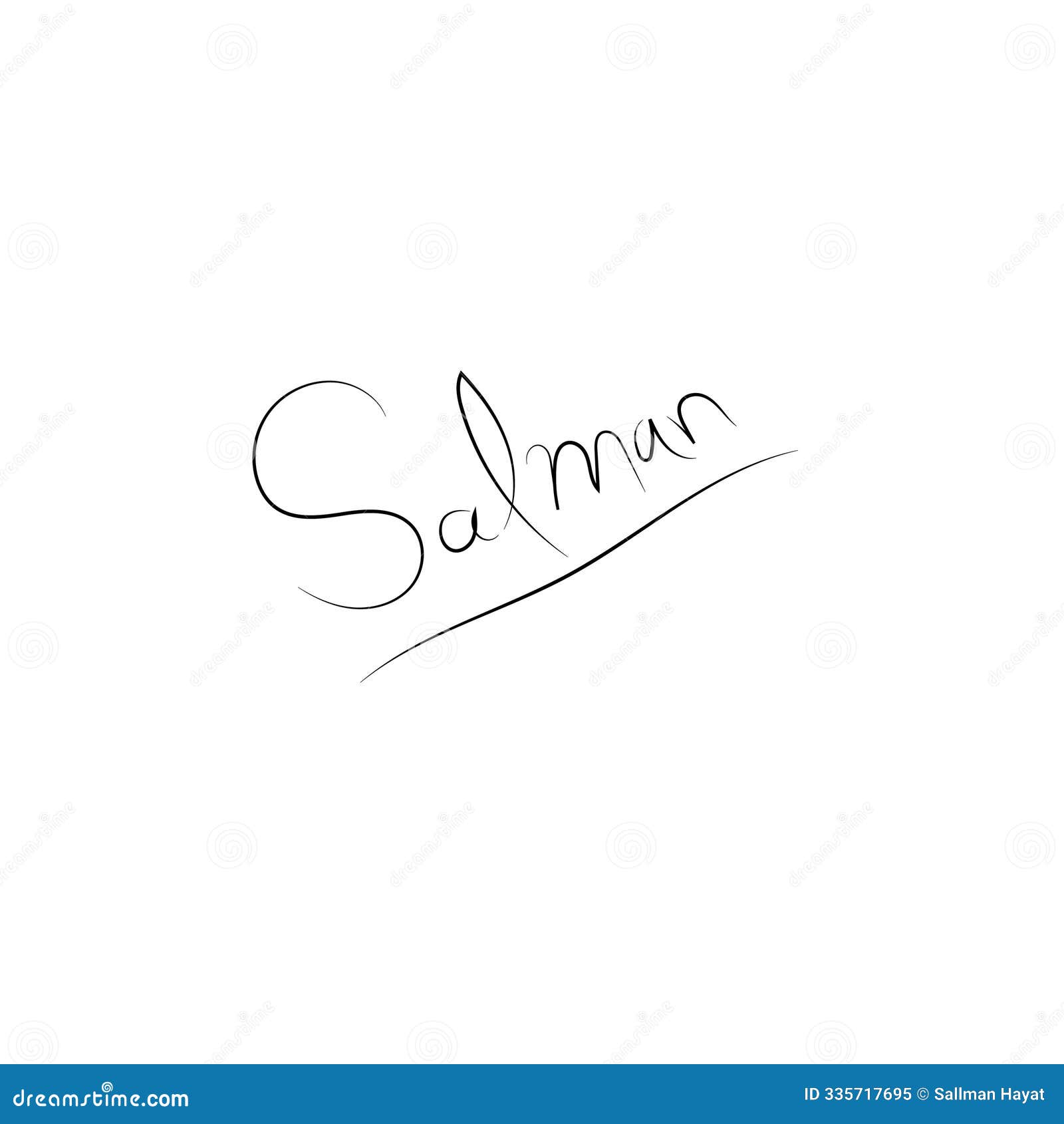 Hand Written Salman Name Vector. Salman Name Signature Stock ...