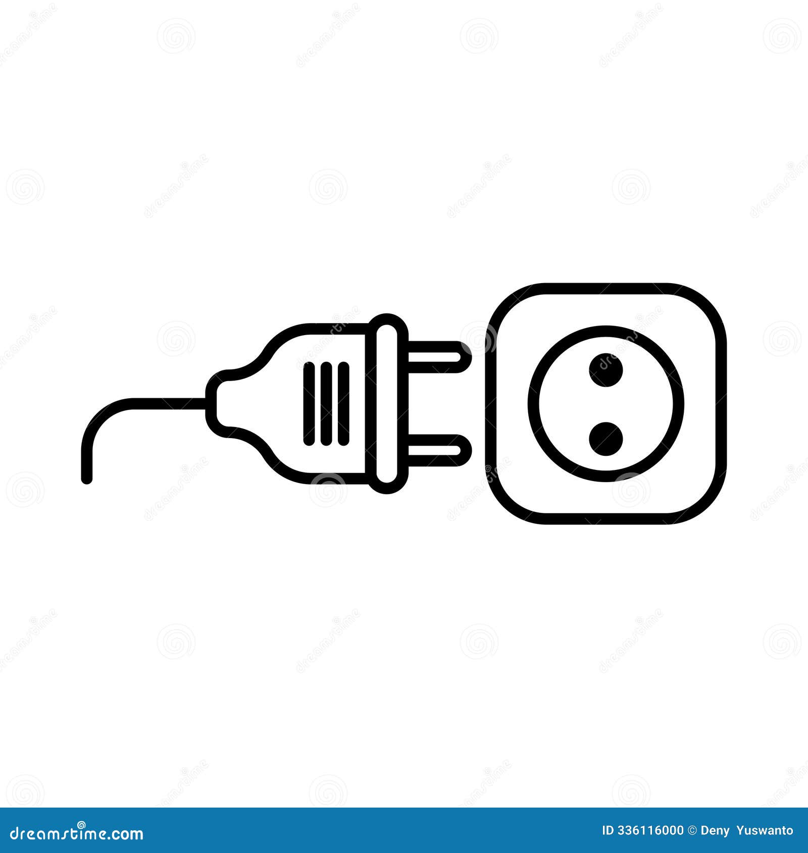 Electric Cable Icon Vector on Trendy Design Stock Illustration ...