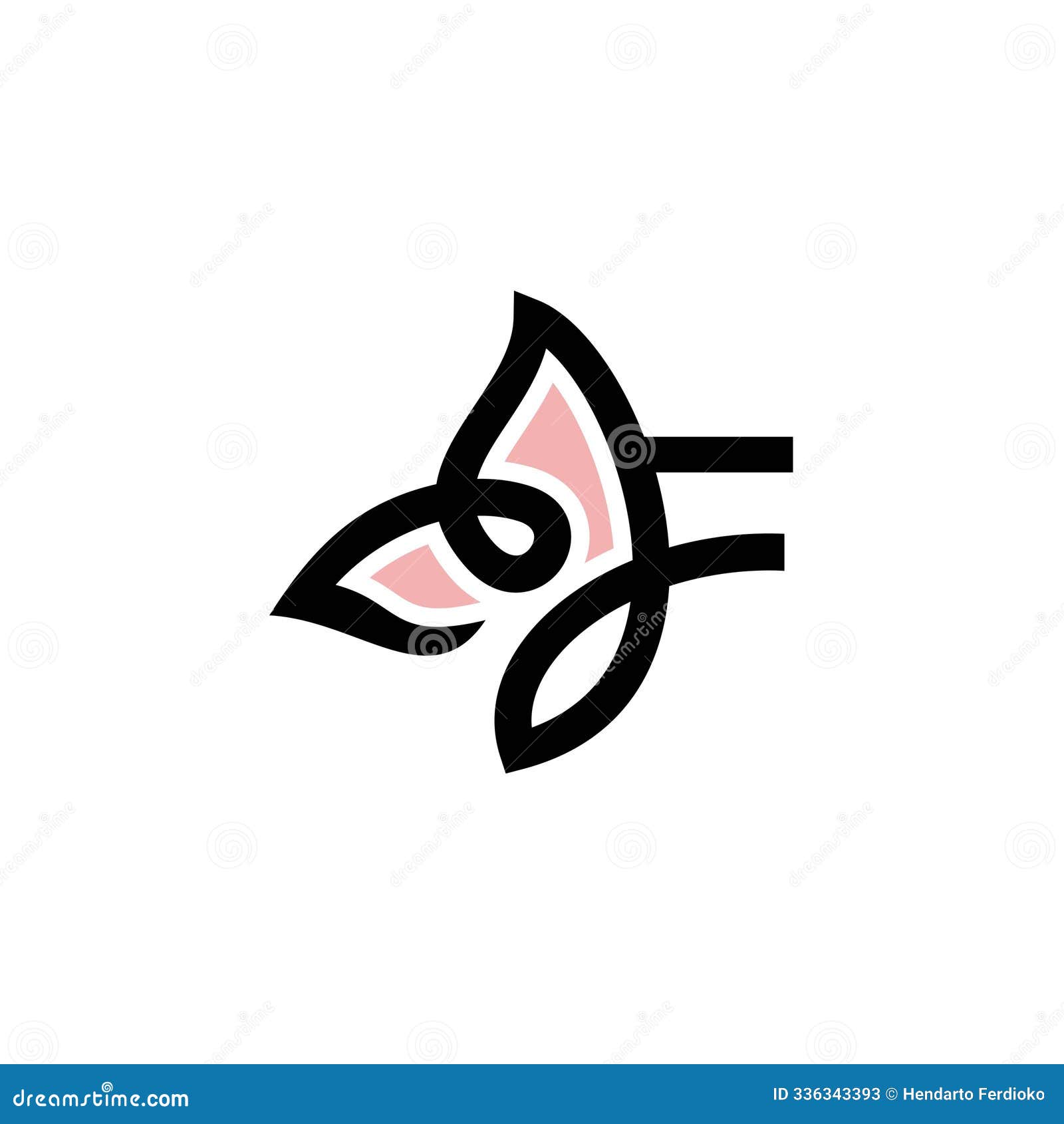 Letter F Initial Butterfly Logo Design Vector Icon Graphic Symbol ...