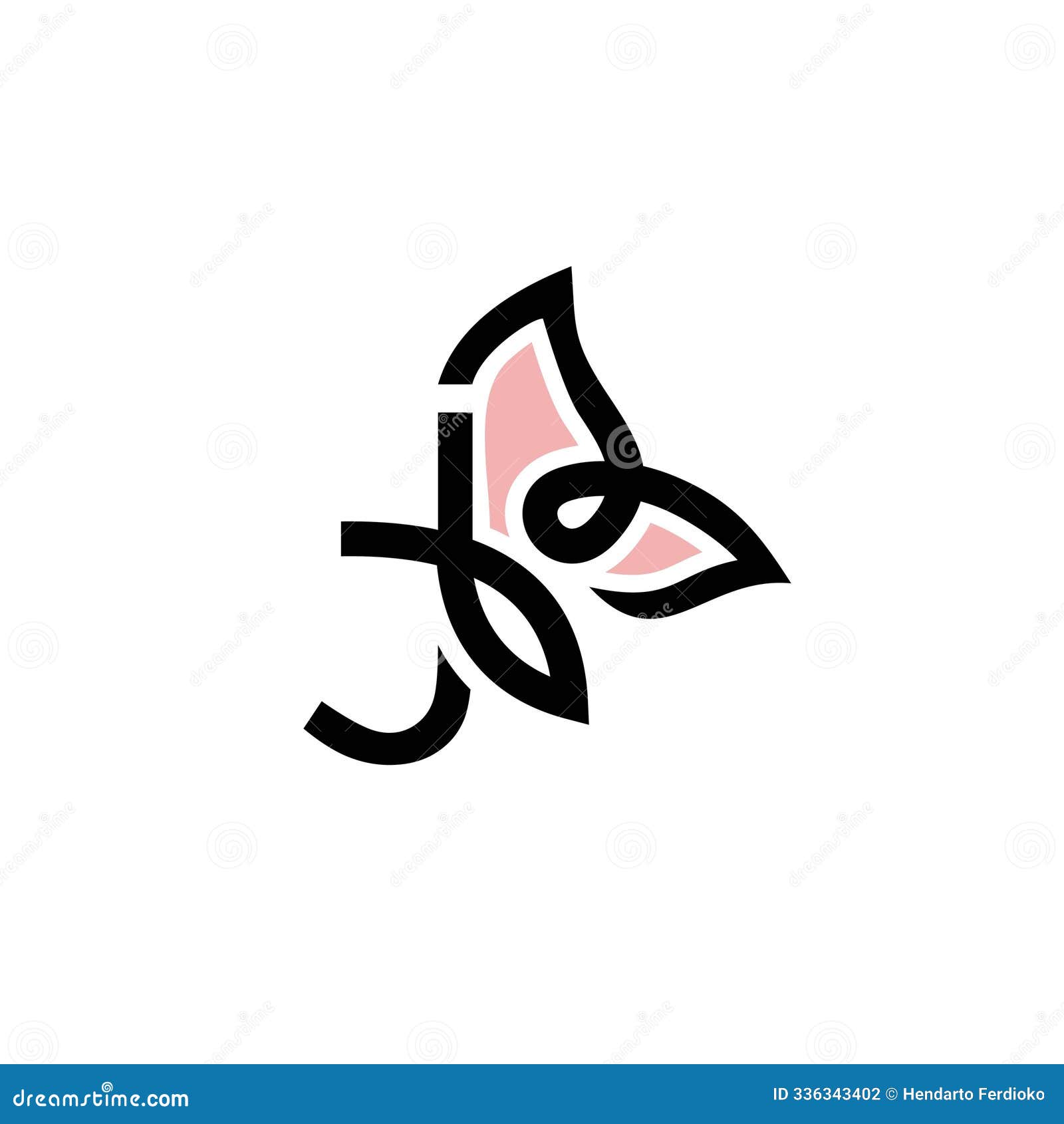 Letter J Initial Butterfly Logo Design Vector Icon Graphic Symbol ...