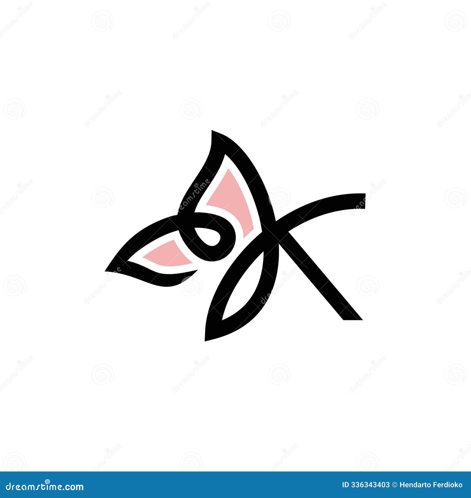 Letter K Initial Butterfly Logo Design Vector Icon Graphic Symbol ...