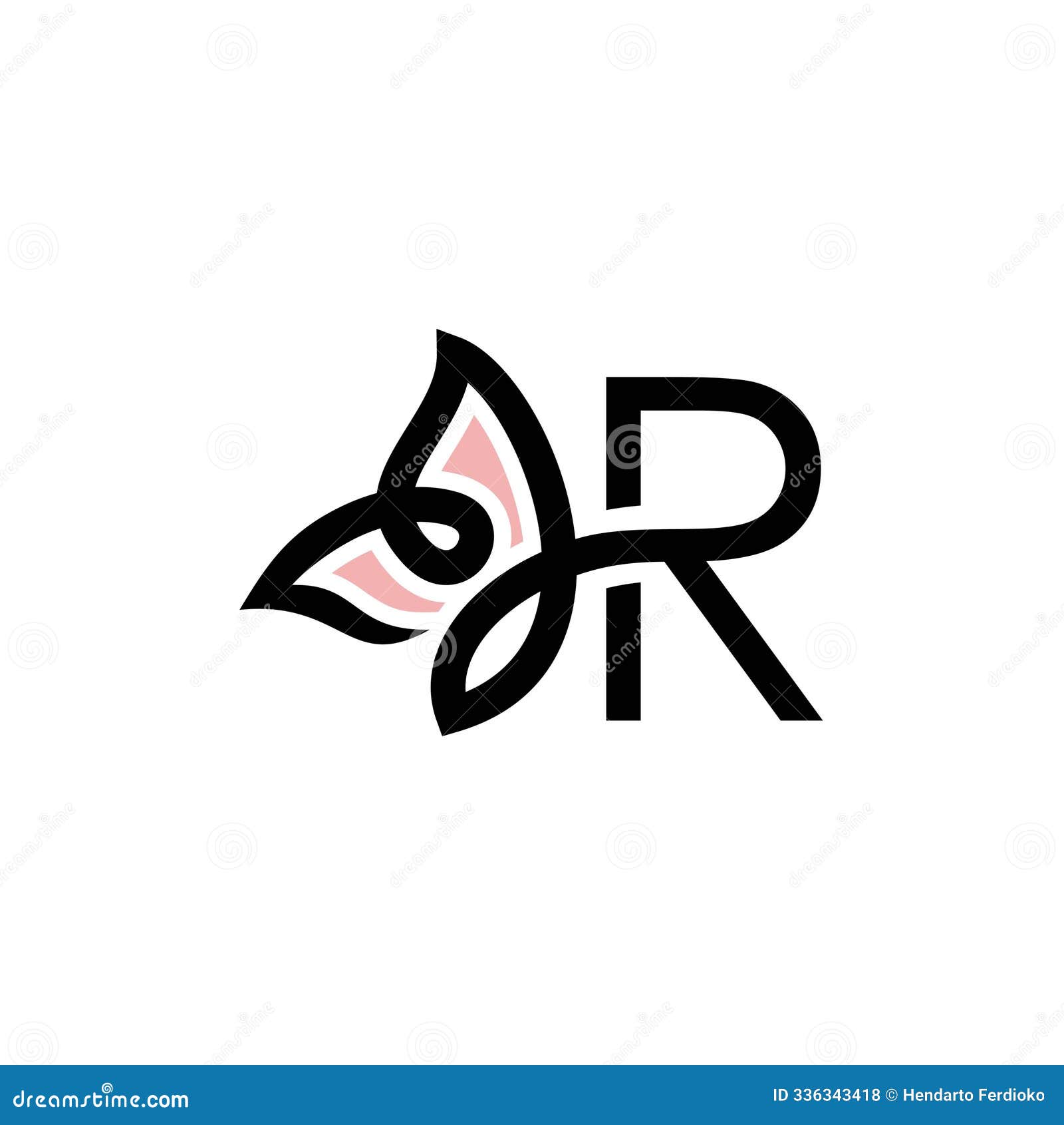 Letter R Initial Butterfly Logo Design Vector Icon Graphic Symbol ...