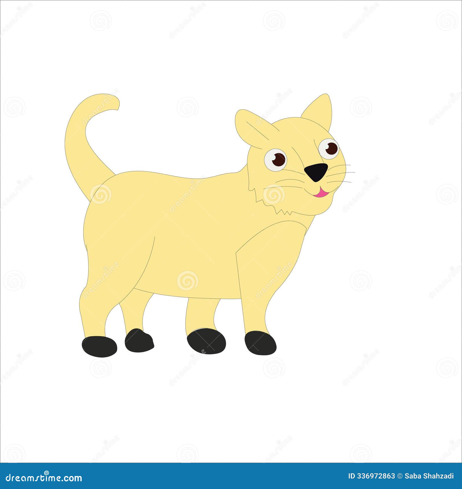 Cartoon Cute Cat 2d Illustration for Animation Stock Illustration ...