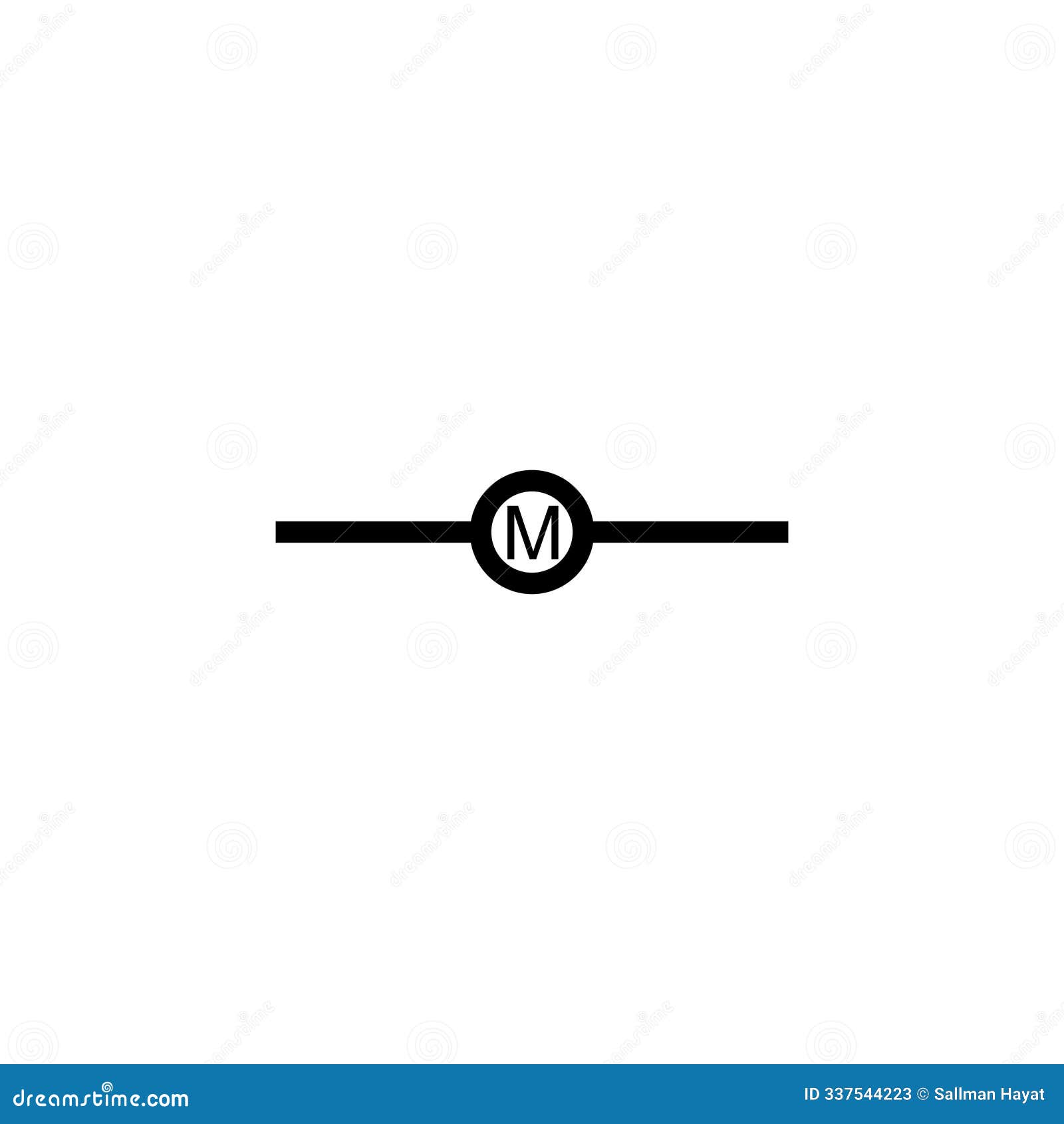 Motor Electric Circuit Symbol Vector. Motor Sign Stock Illustration ...