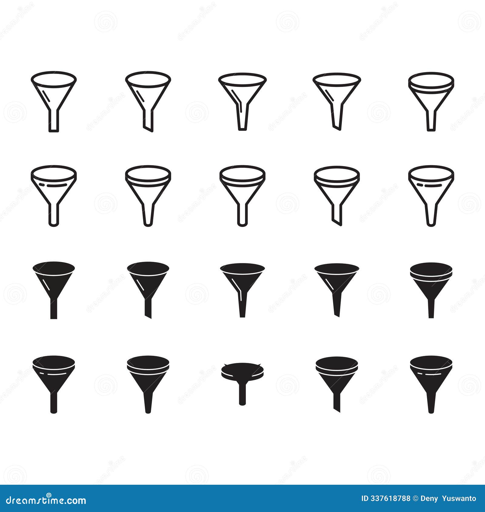 Filter Icon Set Vector Design Template Basic RGB Stock Illustration ...