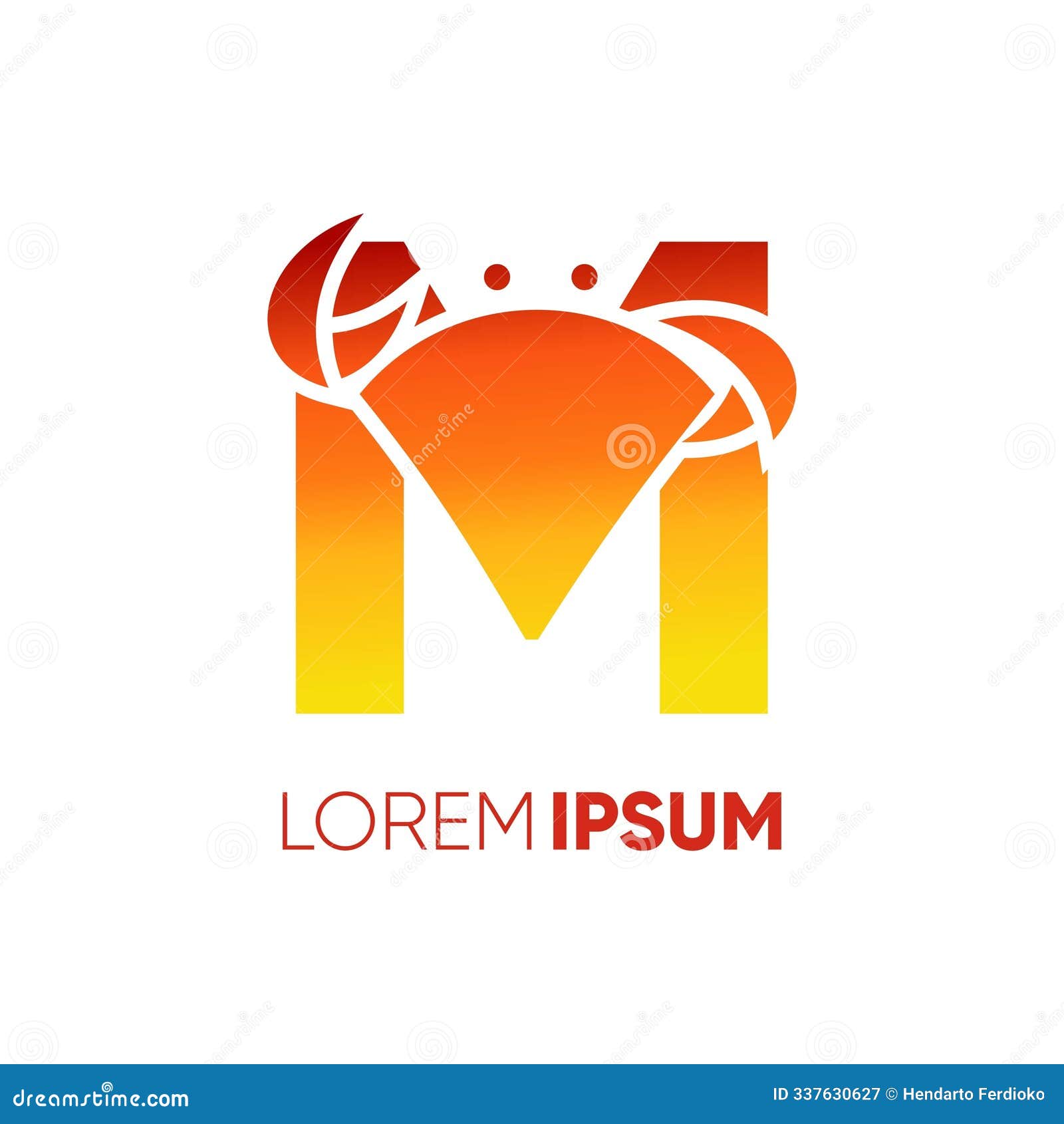 Letter M Crab Logo Design Vector Icon Graphic Emblem Symbol ...