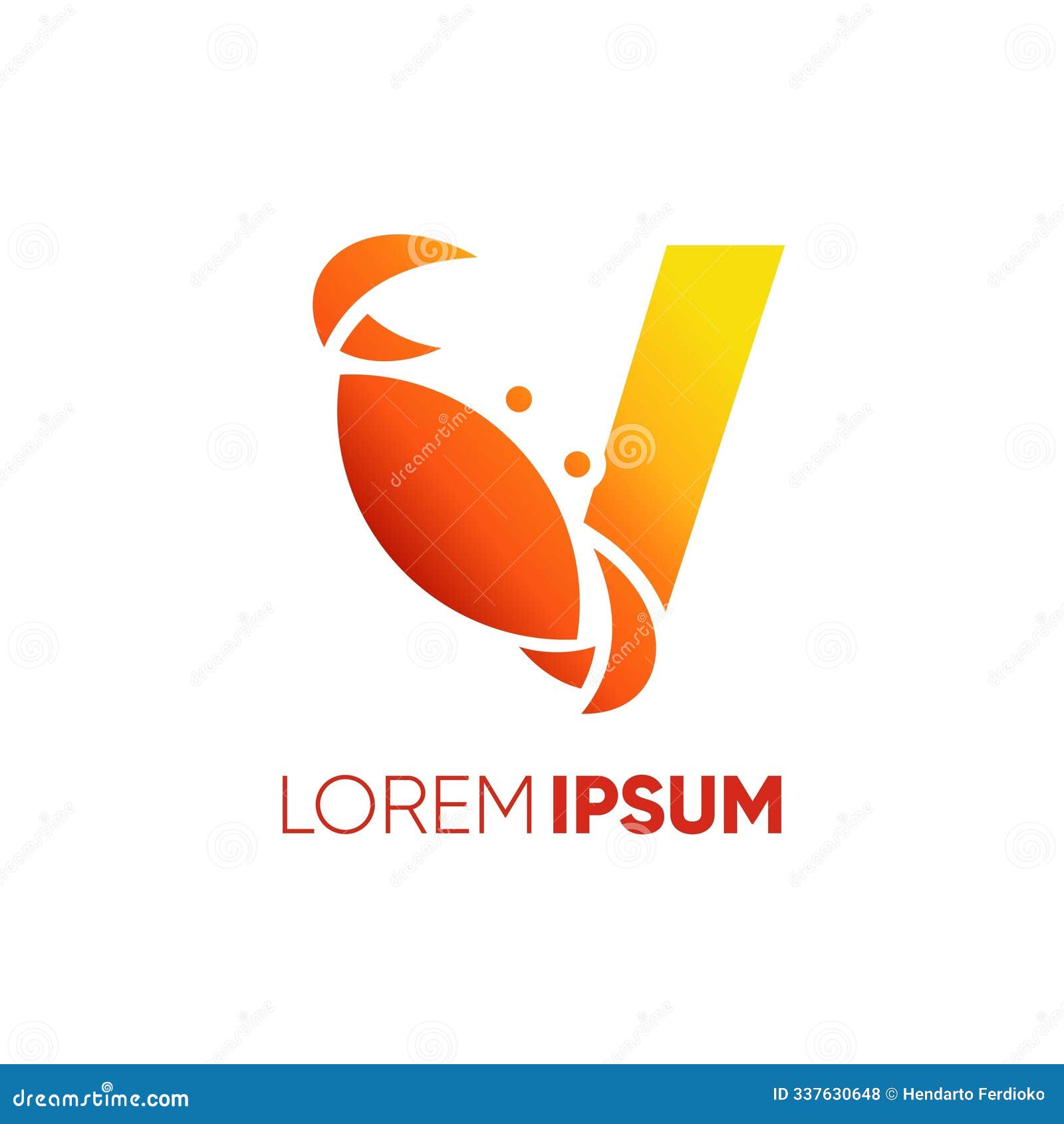 Letter V Crab Logo Design Vector Icon Graphic Emblem Symbol ...