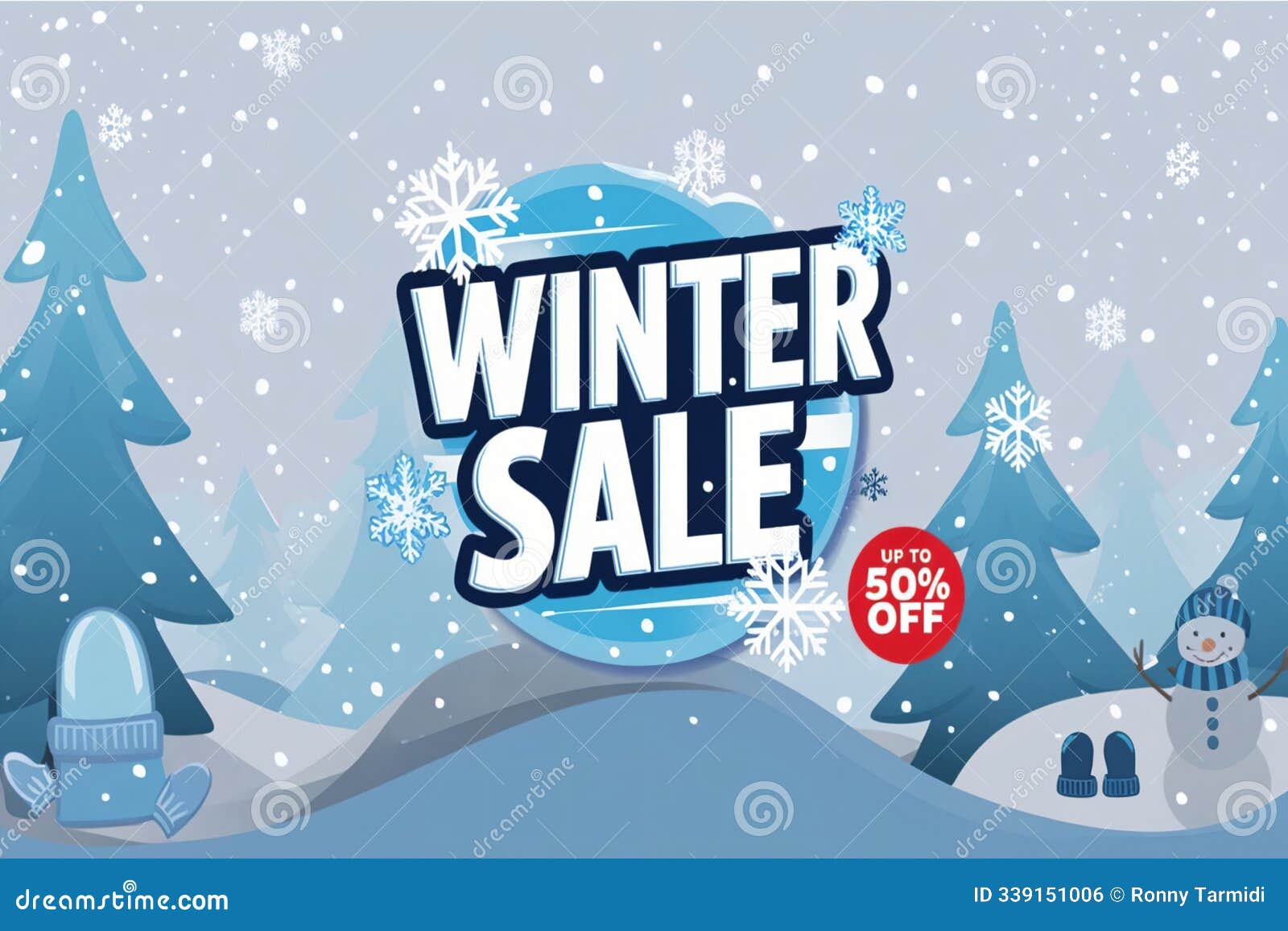 Special Winter Discount Promo Poster Design Stock Illustration ...