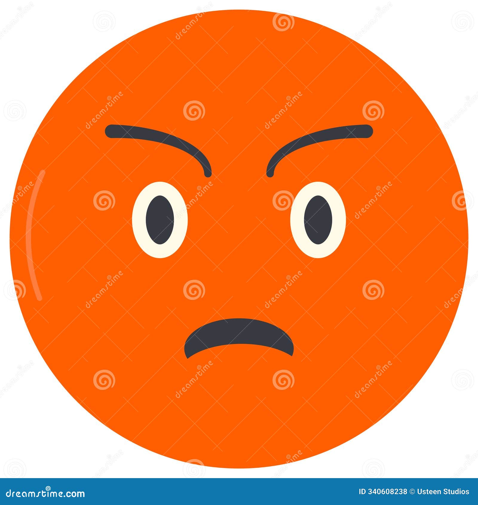 Angry Emoji Vector - Enraged Mad Emoji Illustration Stock Vector ...