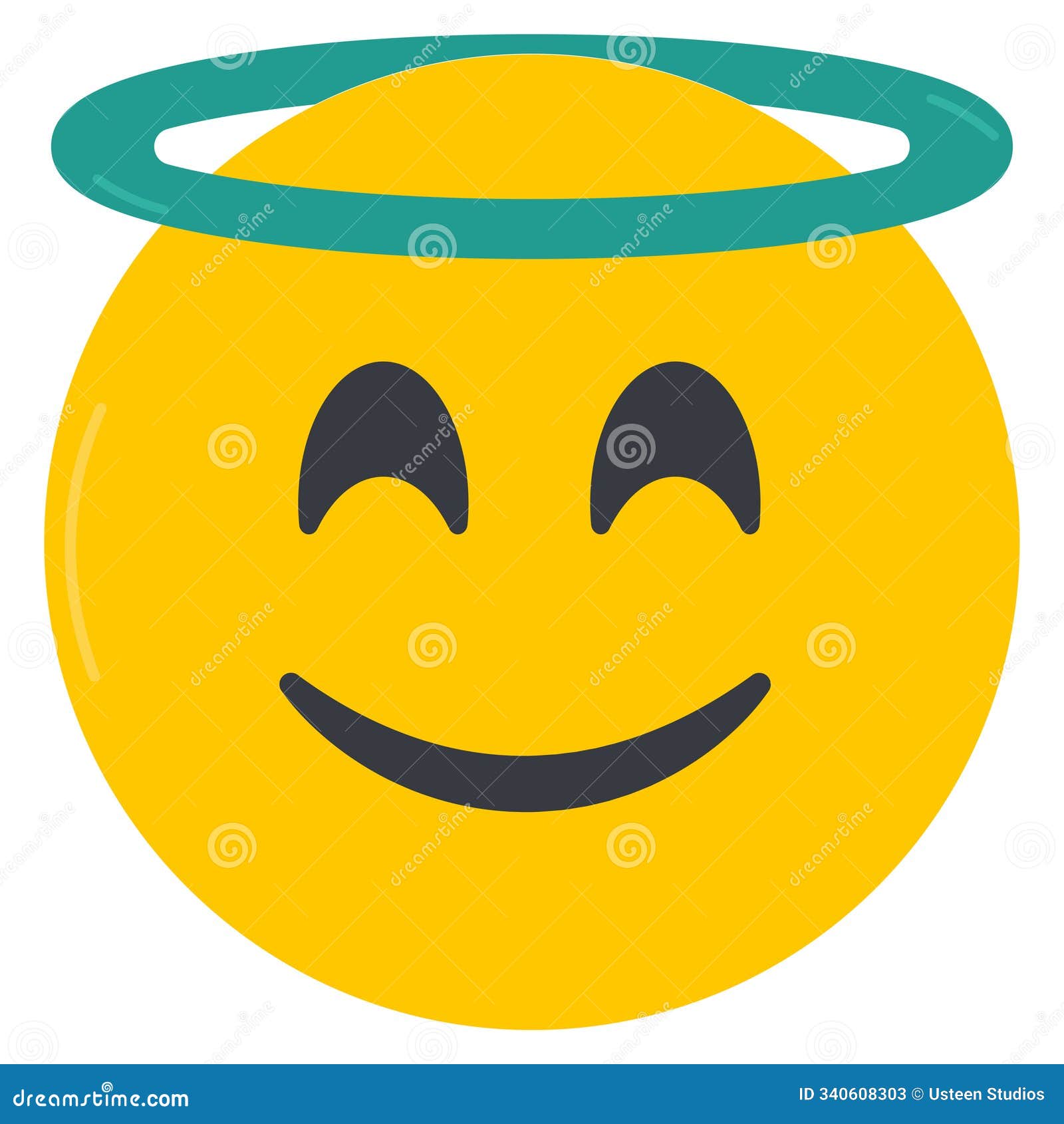 Angel Emoji Emoticon Woman Female Cartoon Icon Vector Illustration ...