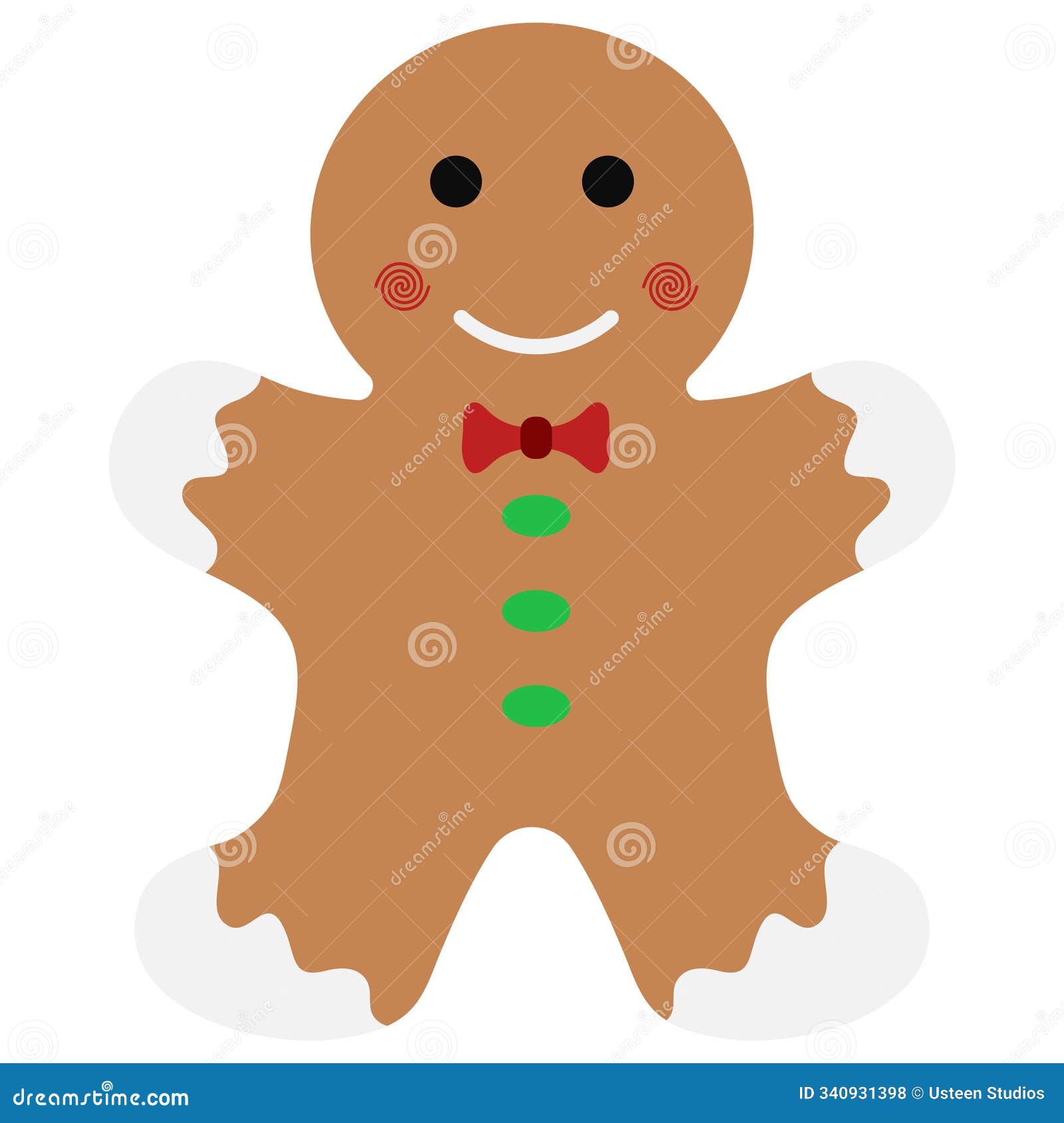Happy Gingerbread Man - Whimsical Gingerbread Cookie Stock Vector ...