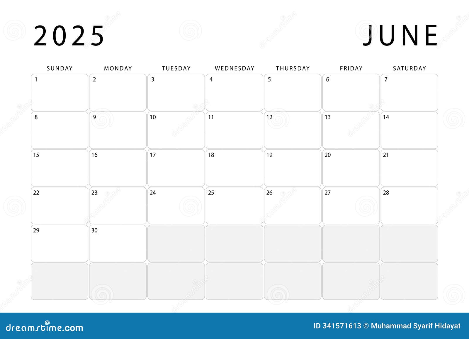 June 2025 Layout, Calendar 2025 Template, Printable Minimalist Monthly ...