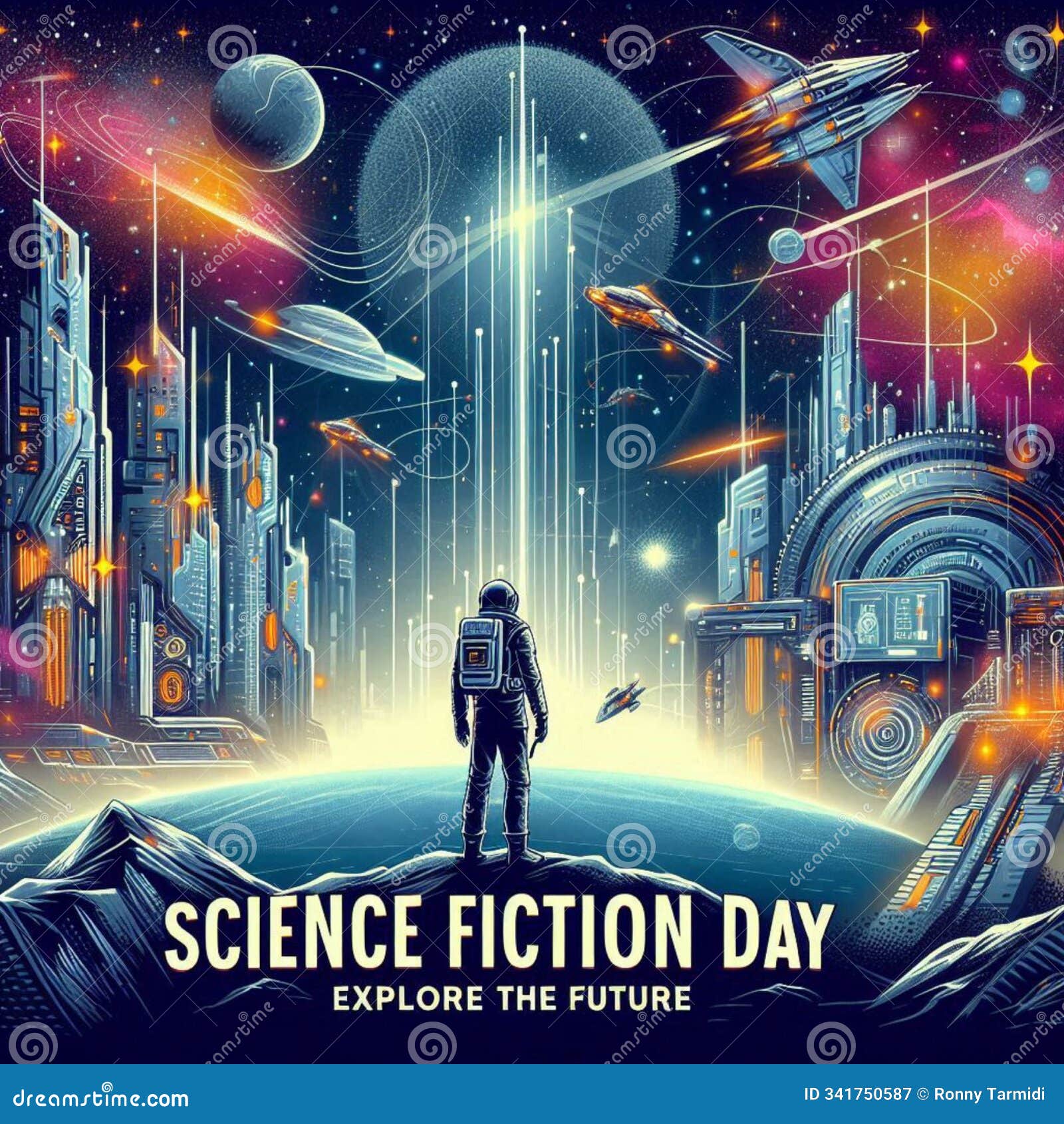 Astronaut On Background Of Mars. Solar System. View From Porthole Of ...