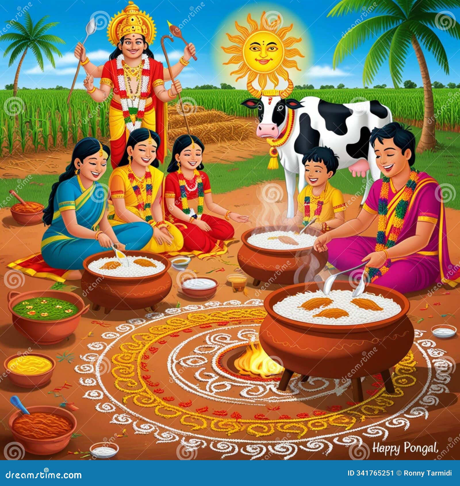 Cooking Rice Bran Oil Royalty-Free Cartoon | CartoonDealer.com #321078467