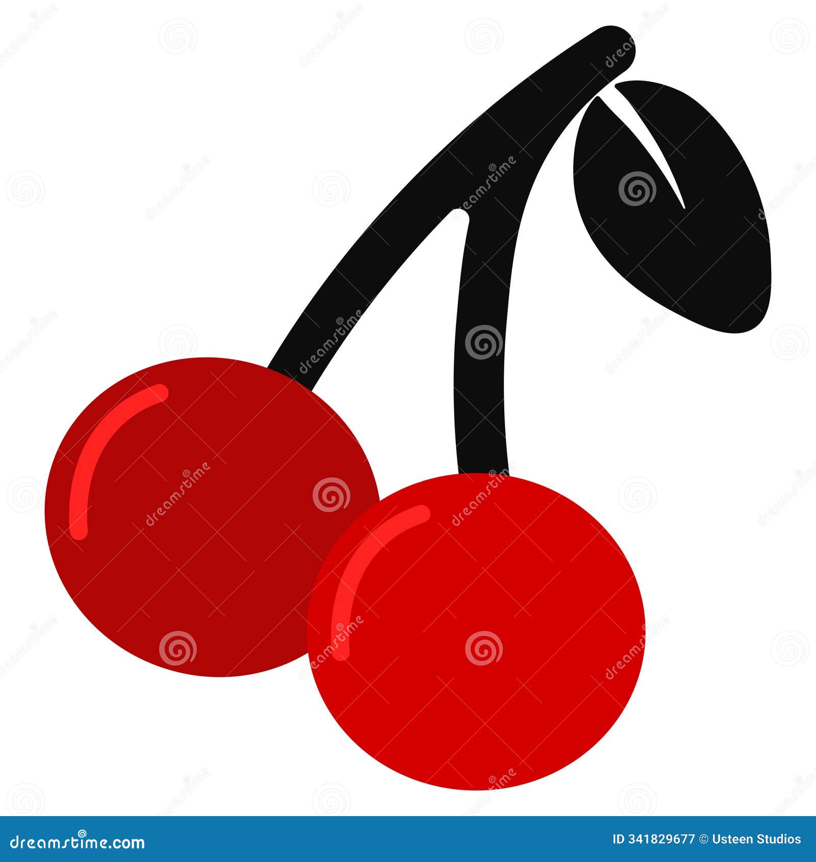 Lucky Red Cherries Slot Machine Symbol Vector Stock Vector ...
