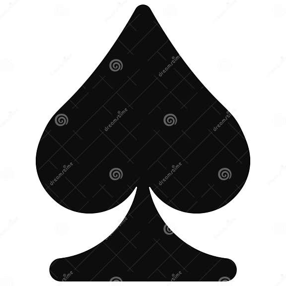 Black Spade Playing Card Suit Vector - Dark and Mysterious Spade Design ...