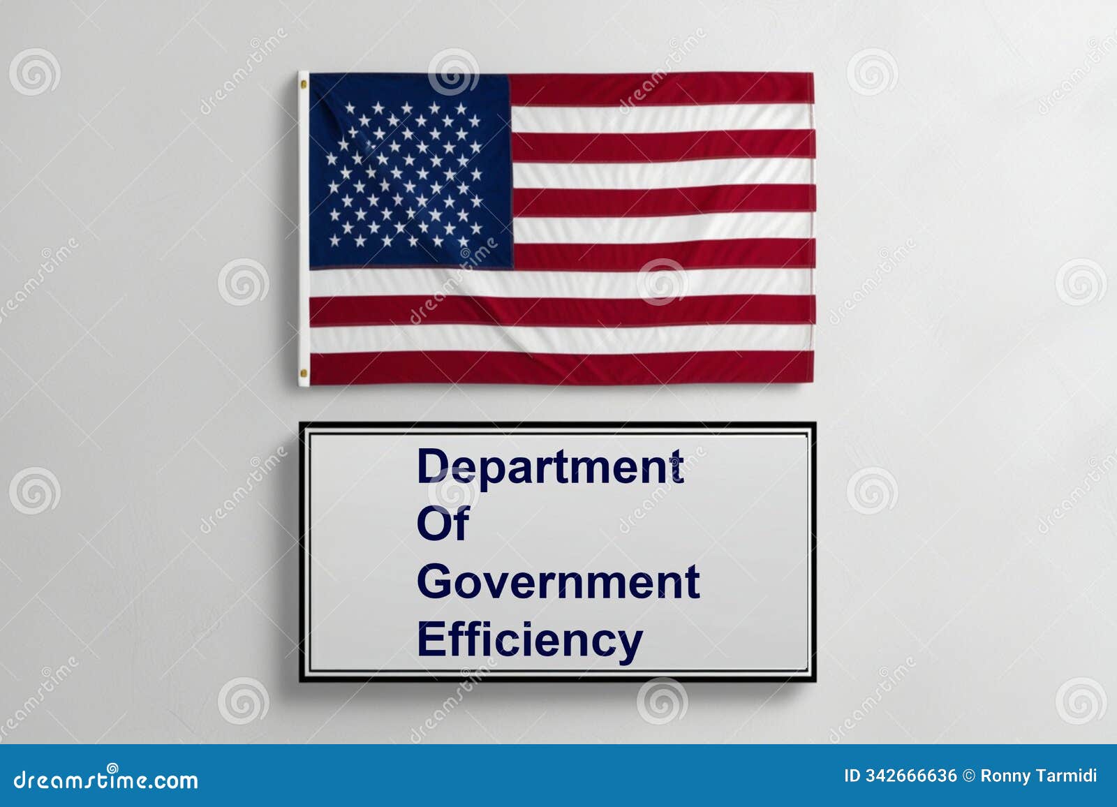 The American Flag Poster Has the Words Government Efficiency Department ...