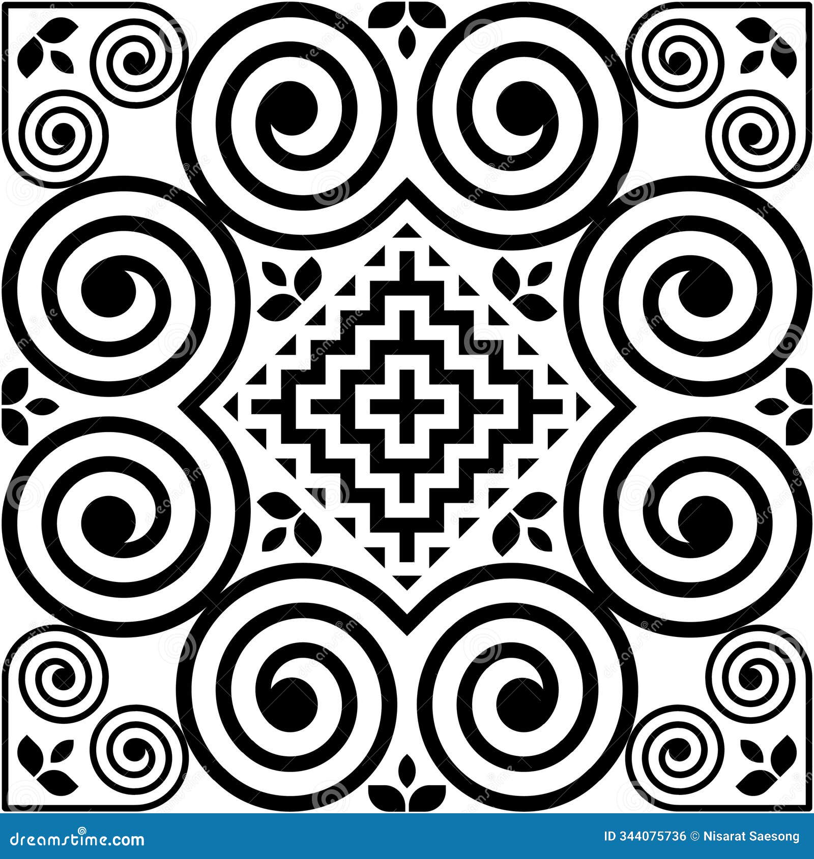 Hmong Ethnic Patterns Imitating Hmong Embroidery, Which is a ...