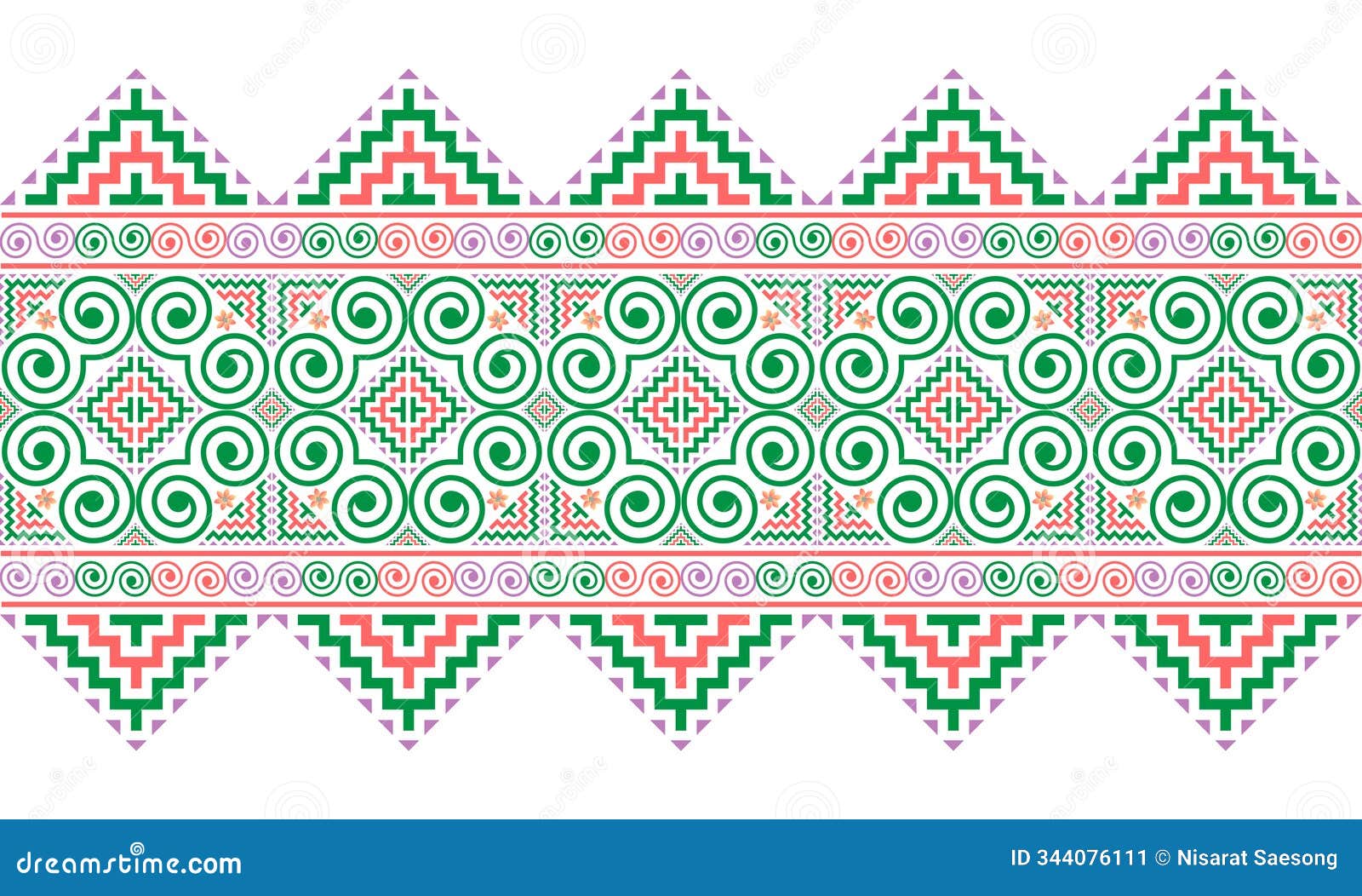 Hmong Ethnic Patterns Imitating Hmong Embroidery, Which is a ...