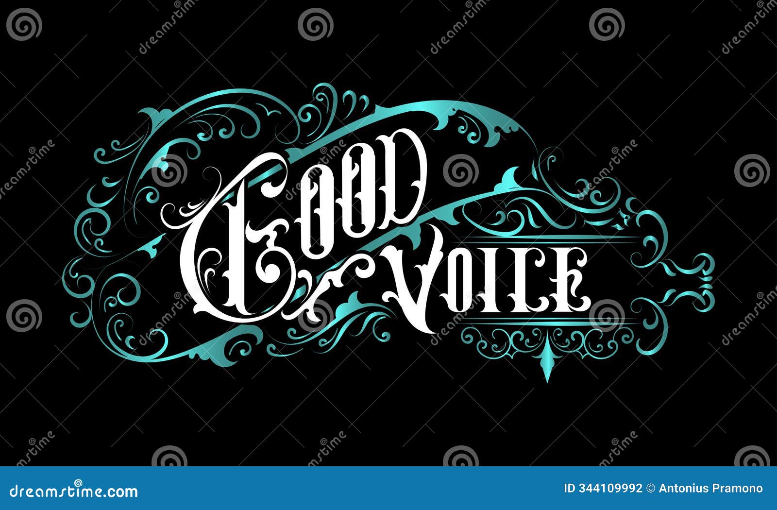 GOOD VOICE Lettering Custom Style Design Stock Vector - Illustration of ...